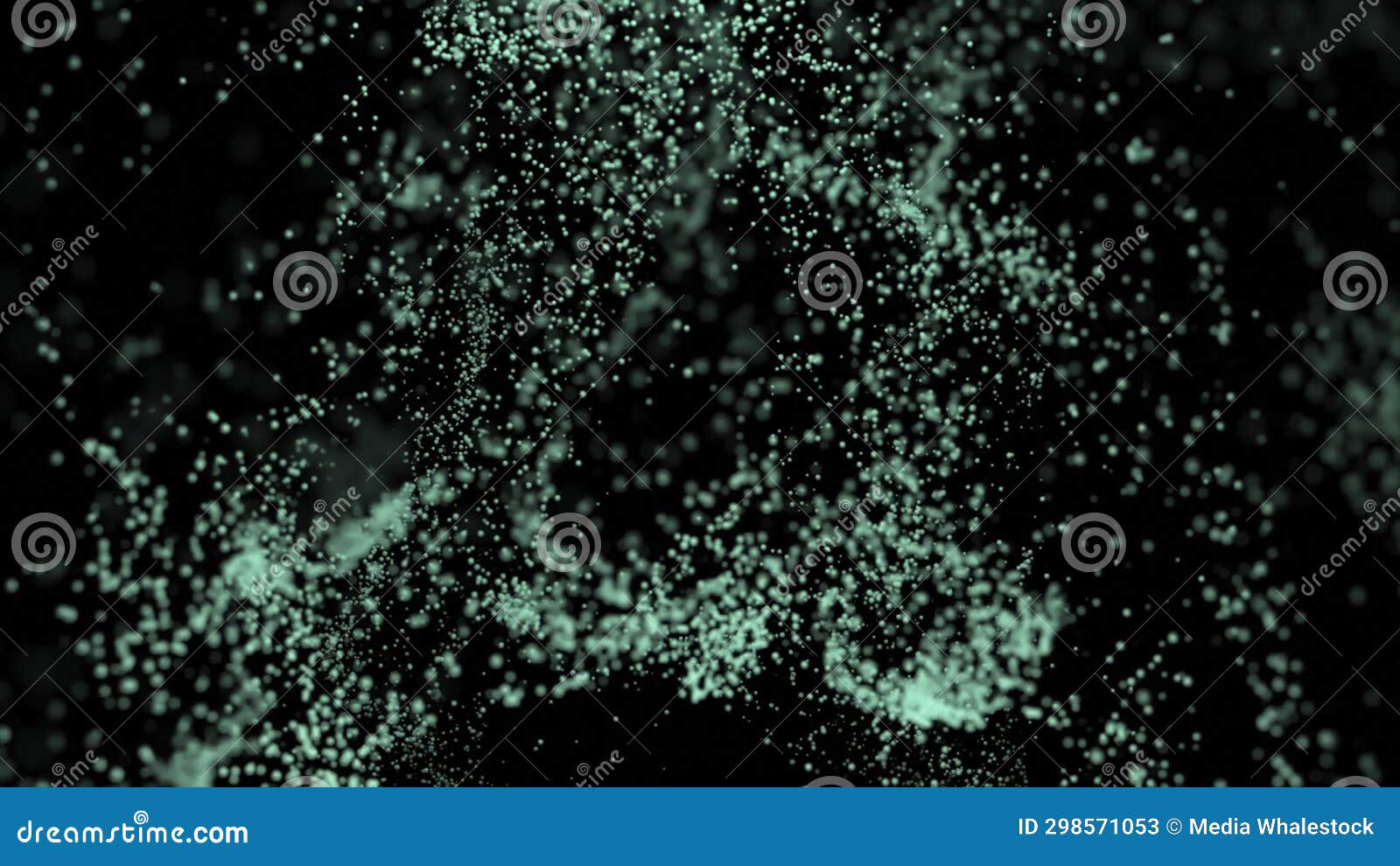 Vortex Flows of Particles on Black Background. Design. Bright Stream of ...