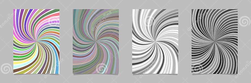 Vortex Flyer Background Template Set Stock Vector - Illustration of ...