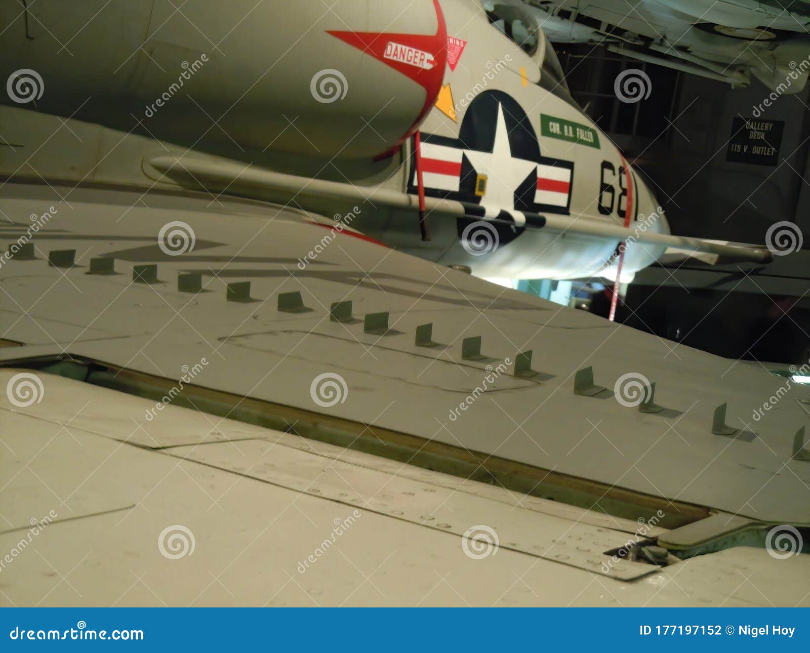Vortex Generators on Wing of Fighter Jet Stock Photo - Image of skyhawk ...