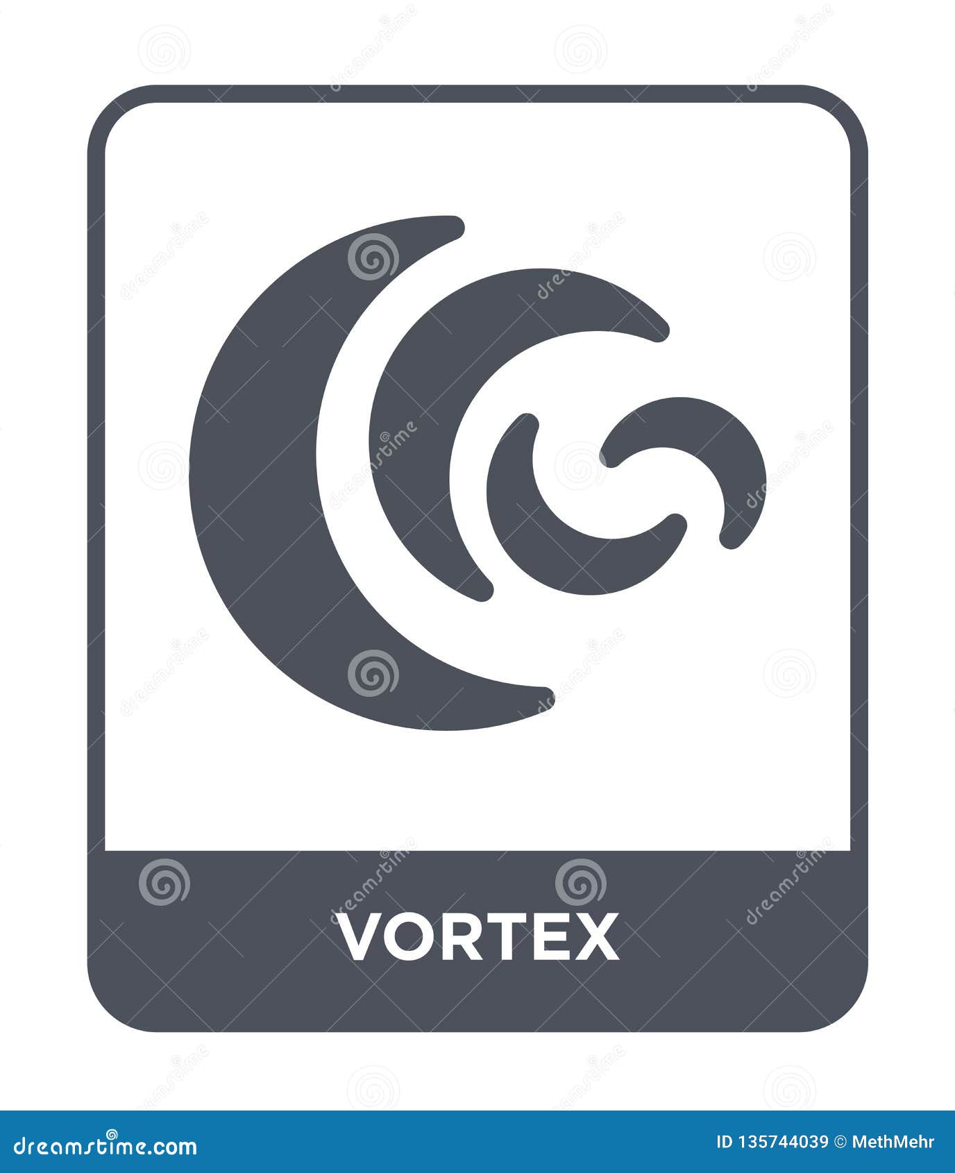 Vortex Icon in Trendy Design Style. Vortex Icon Isolated on White ...