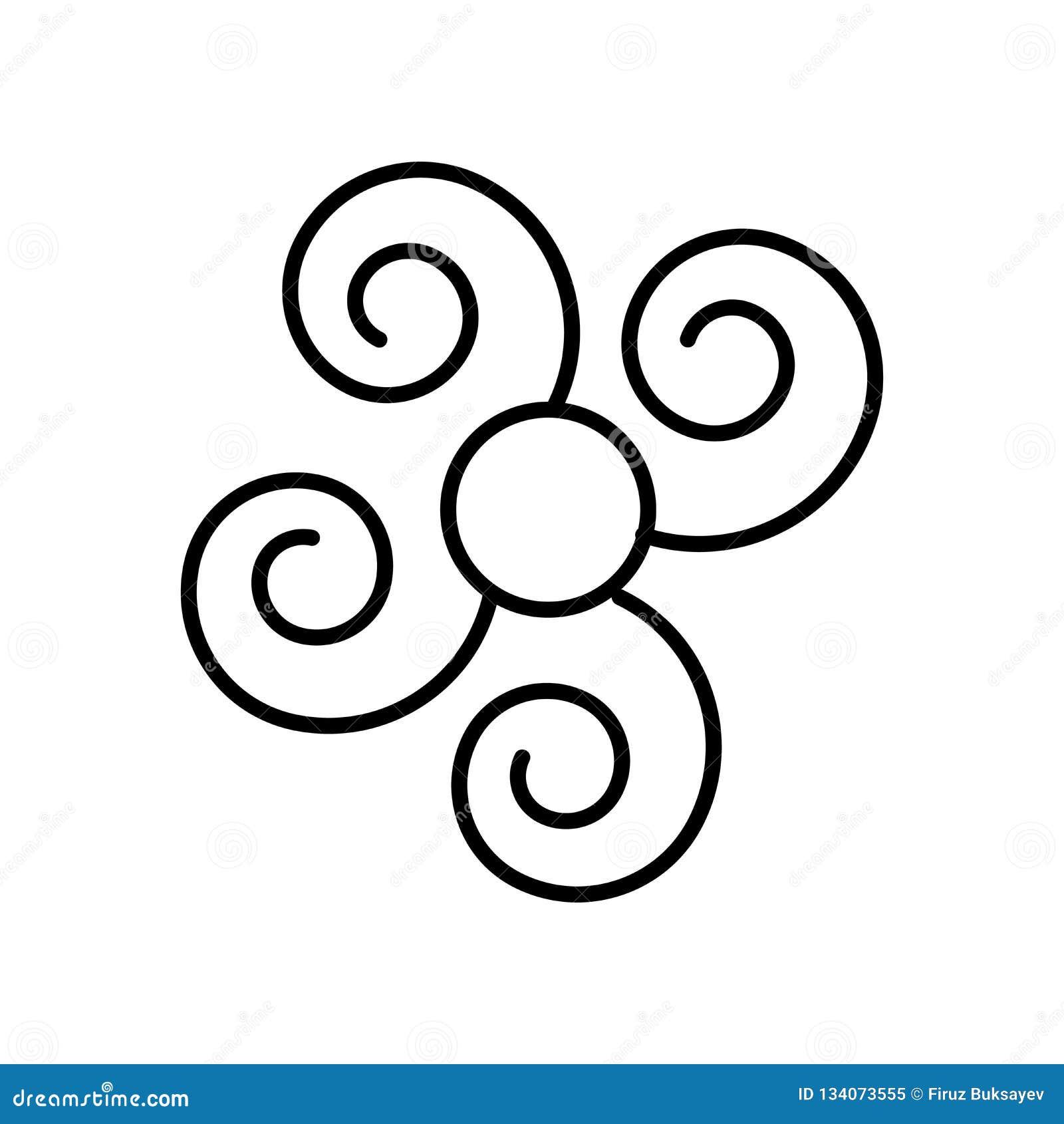 Vortex Icon Vector Isolated on White Background, Vortex Sign , Sign and ...