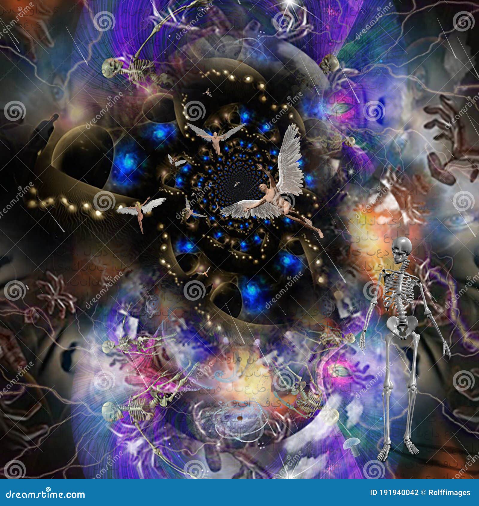 Vortex of Life and Death stock illustration. Illustration of fantasy ...