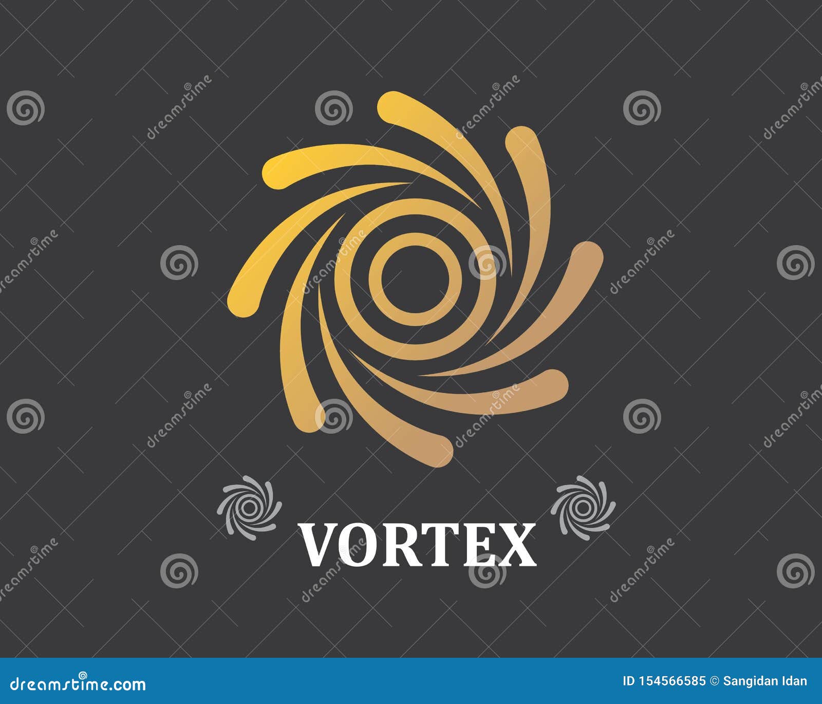 Vortex Logo Icon Wave and Spiral Vector Stock Vector - Illustration of ...