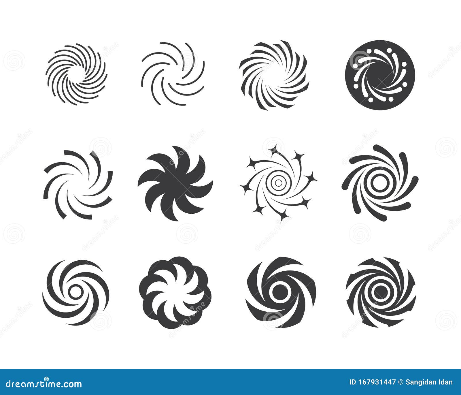 Vortex Logo Icon Wave and Spiral Vector Stock Vector - Illustration of ...