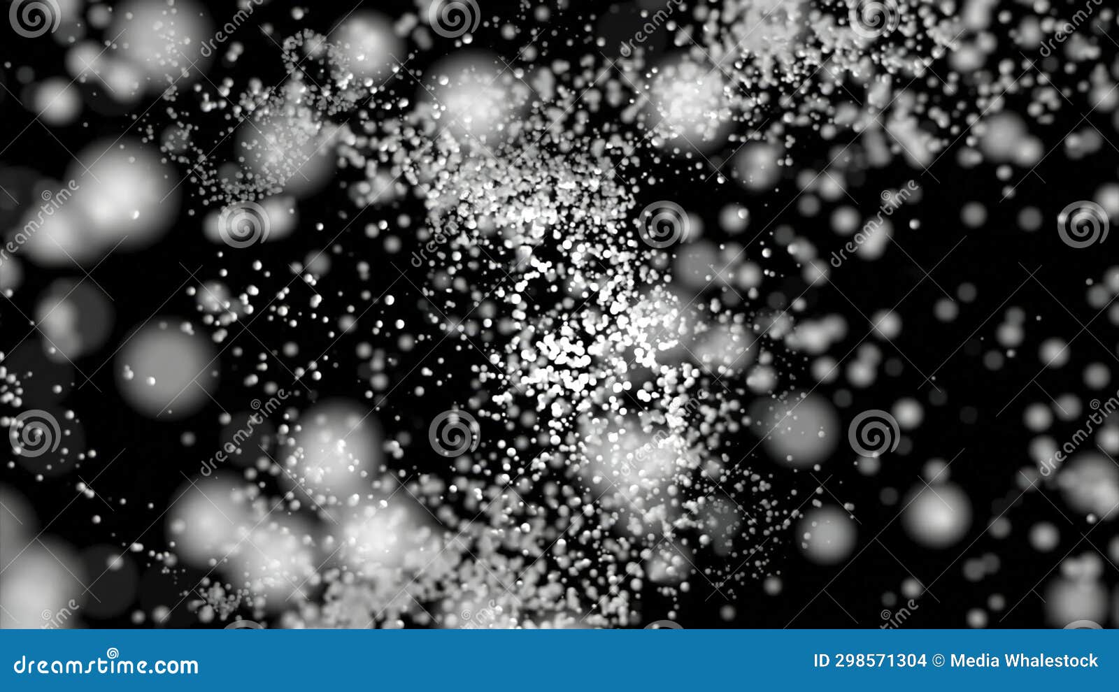 Vortex of Particles in Stream on Black Background. Design. Colored ...