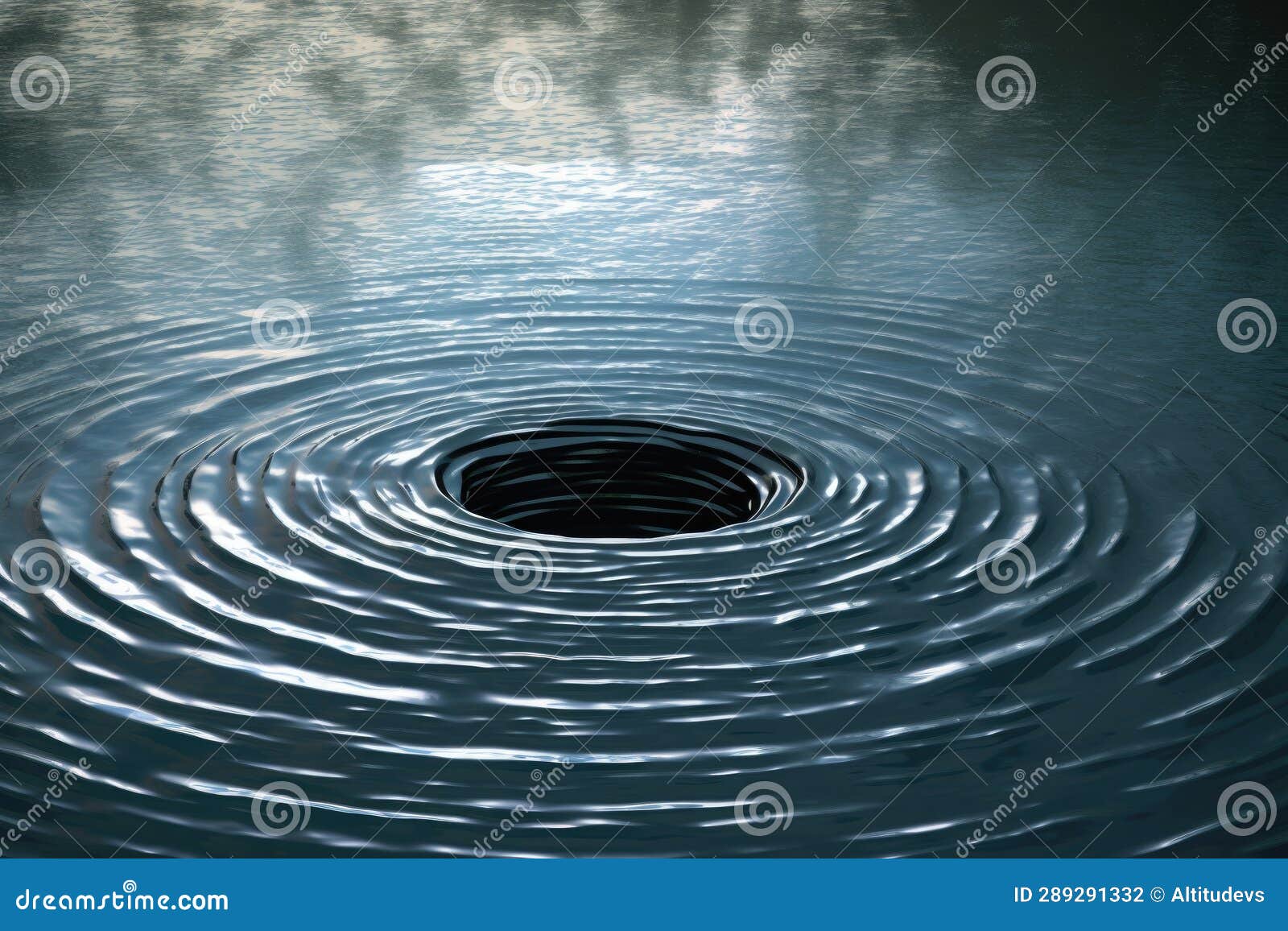 Vortex Ring Causing Ripples on Water Surface Stock Photo - Image of ...