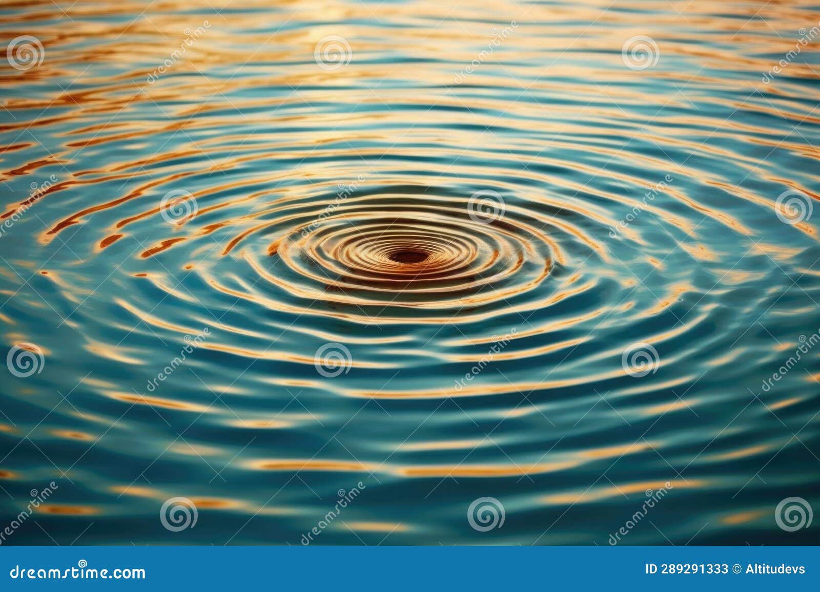 Vortex Ring in Water Creating Ripples on Surface Stock Image - Image of ...