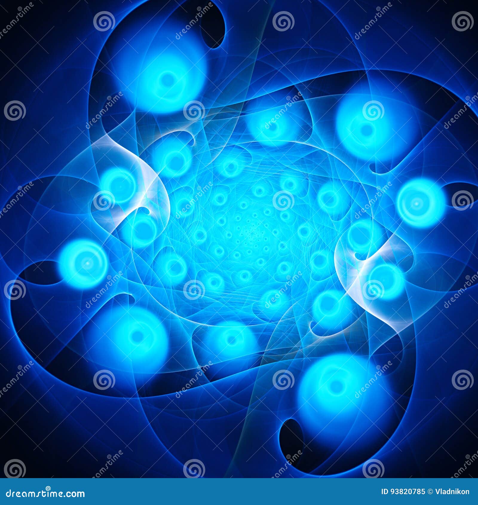 Vortex of Spheres. Constellation of Many Moons Stock Illustration ...