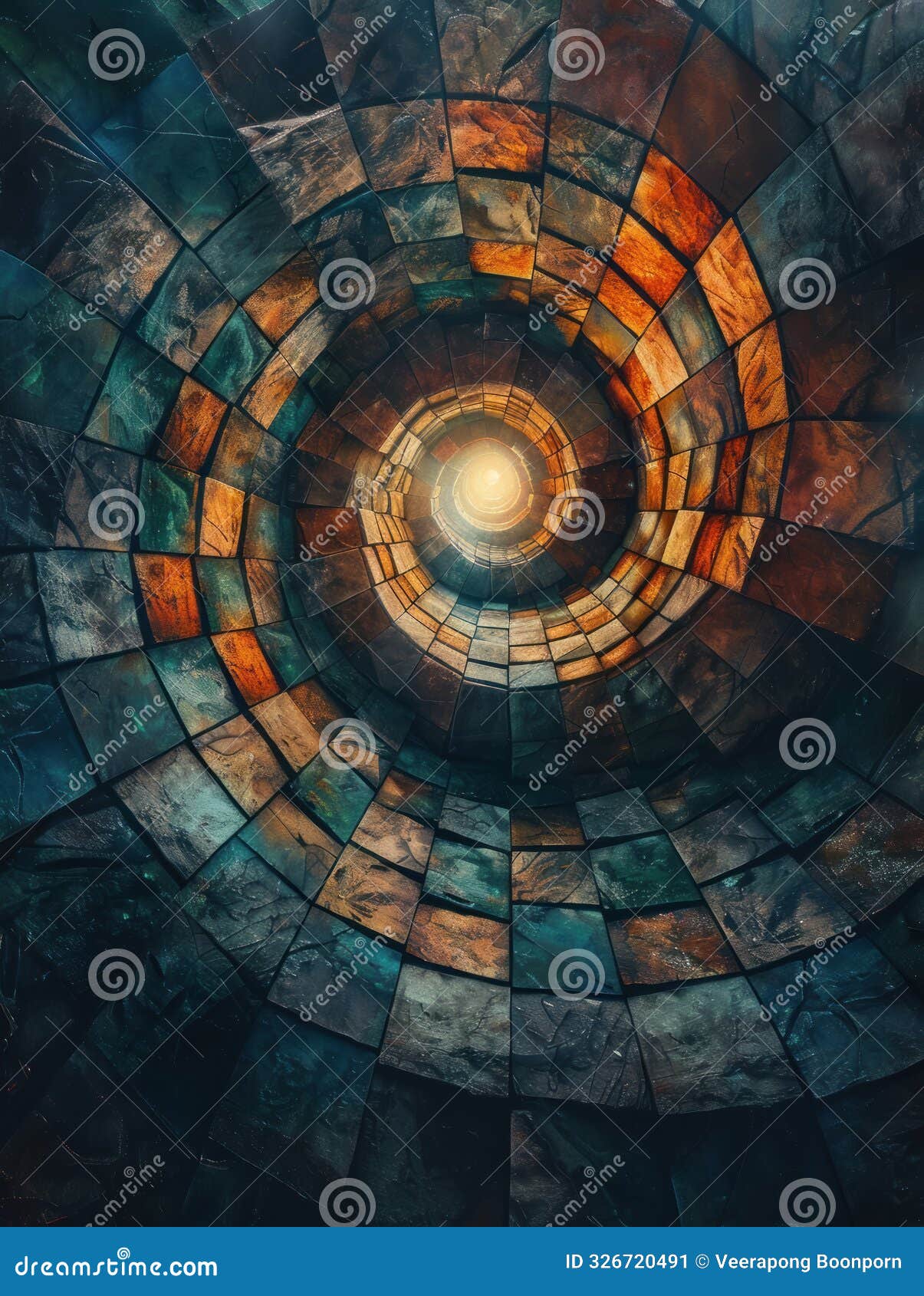 A Vortex of Squares and Rectangles Spiraling into a Bright Infinite ...