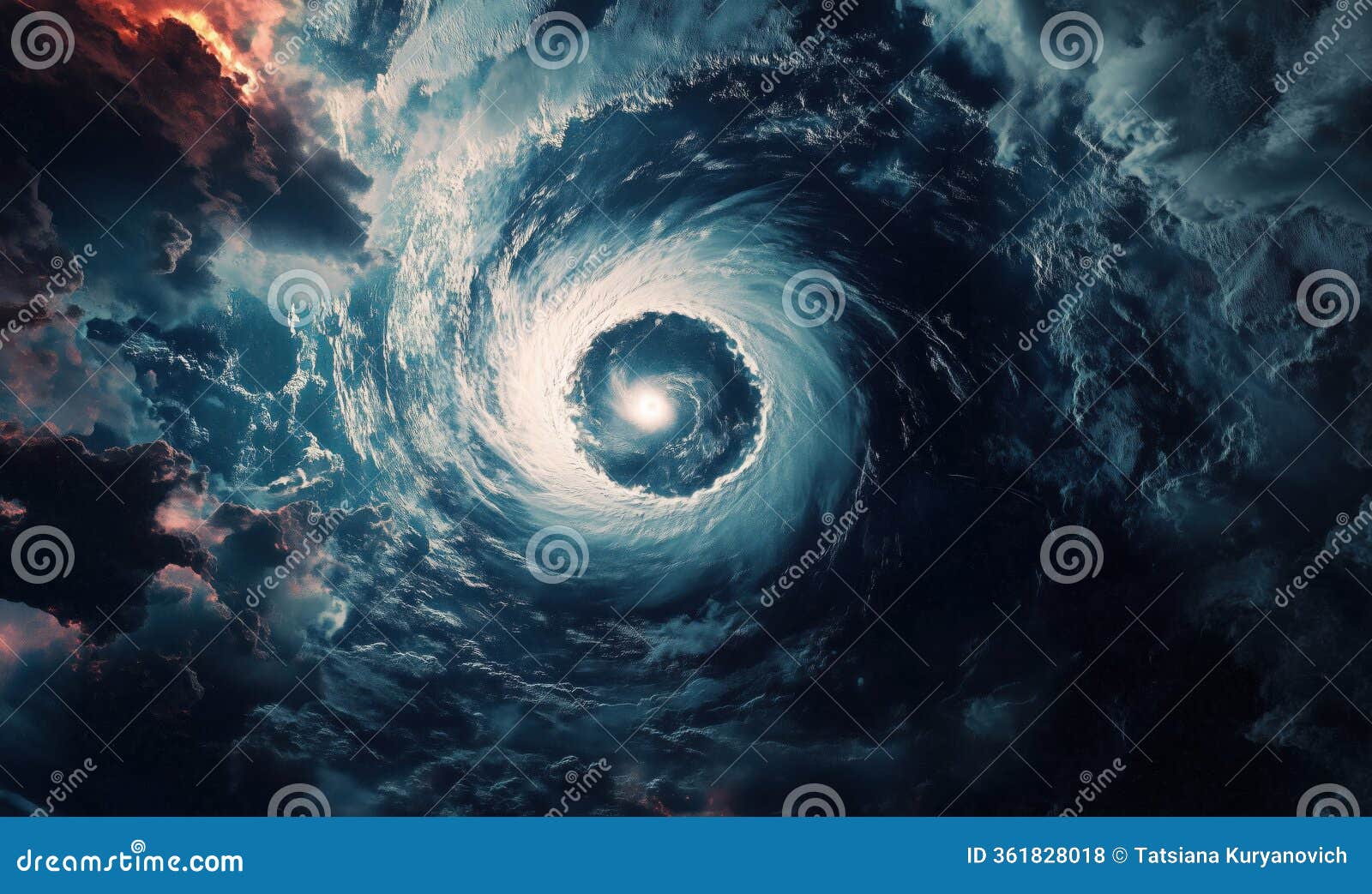 Vortex of Swirling Clouds and Light in Dramatic Sky, Depicting Powerful ...