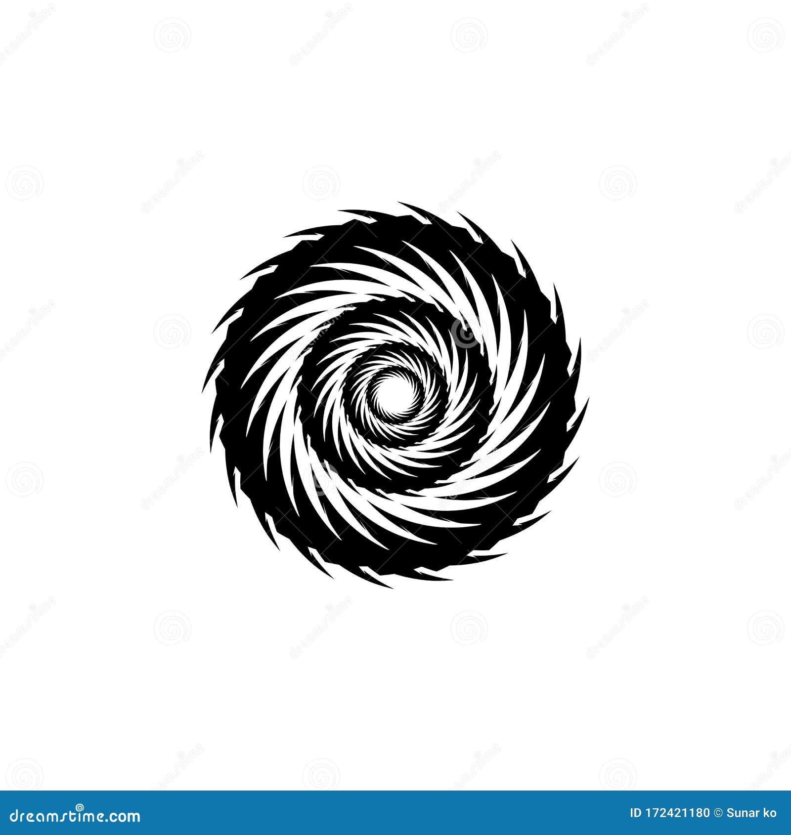 Vortex Vector Illustration Icon Stock Vector - Illustration of vortex ...