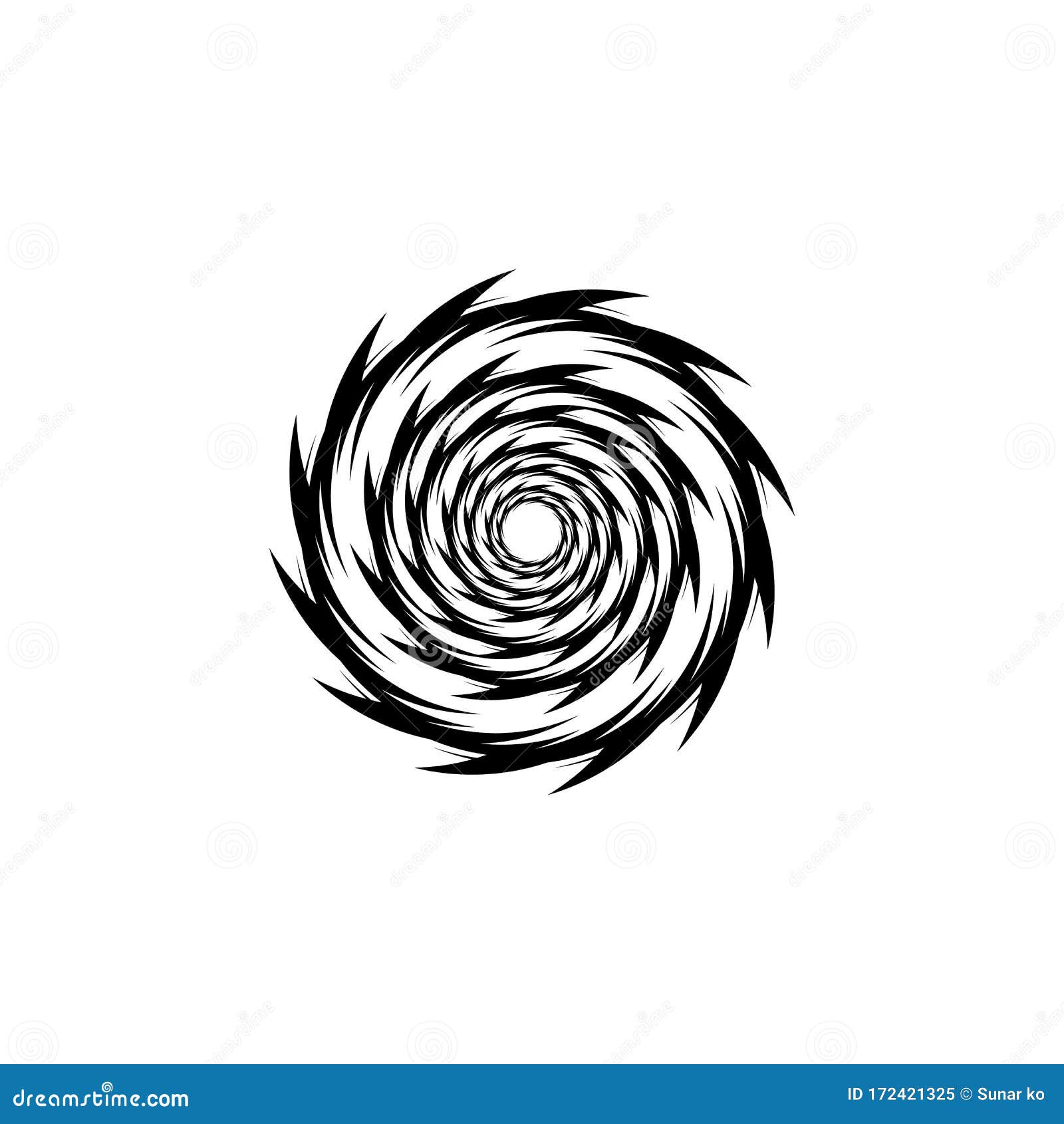 Vortex Vector Illustration Icon Stock Vector - Illustration of circular ...