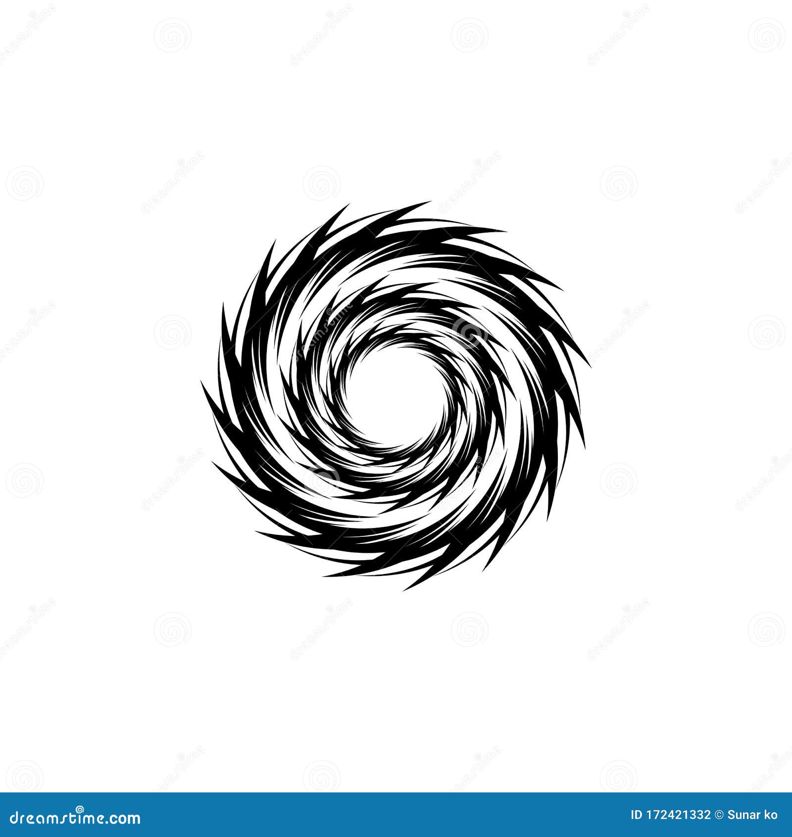 Vortex Vector Illustration Icon Stock Vector - Illustration of shape ...