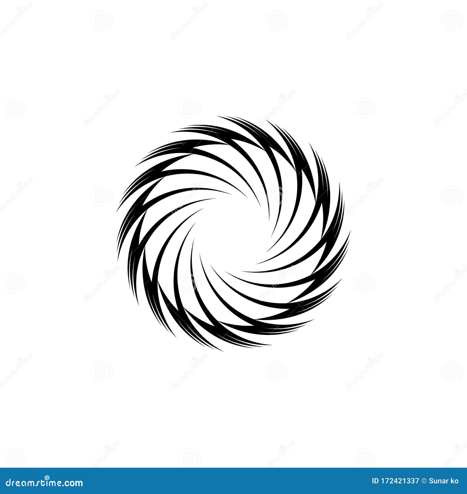 Vortex Vector Illustration Icon Stock Vector - Illustration of sign ...