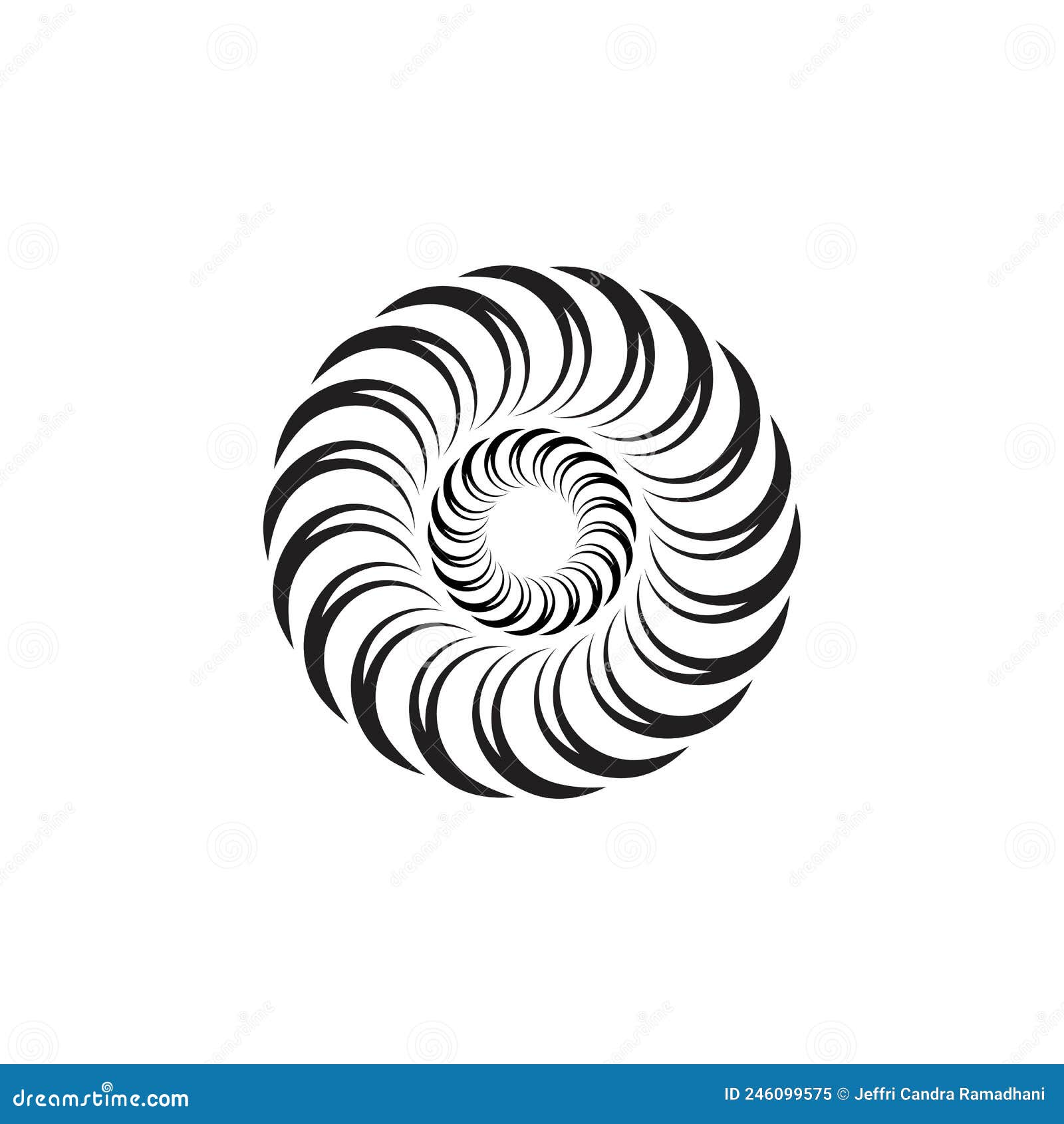 Vortex Vector Illustration Icon Stock Vector - Illustration of spiral ...