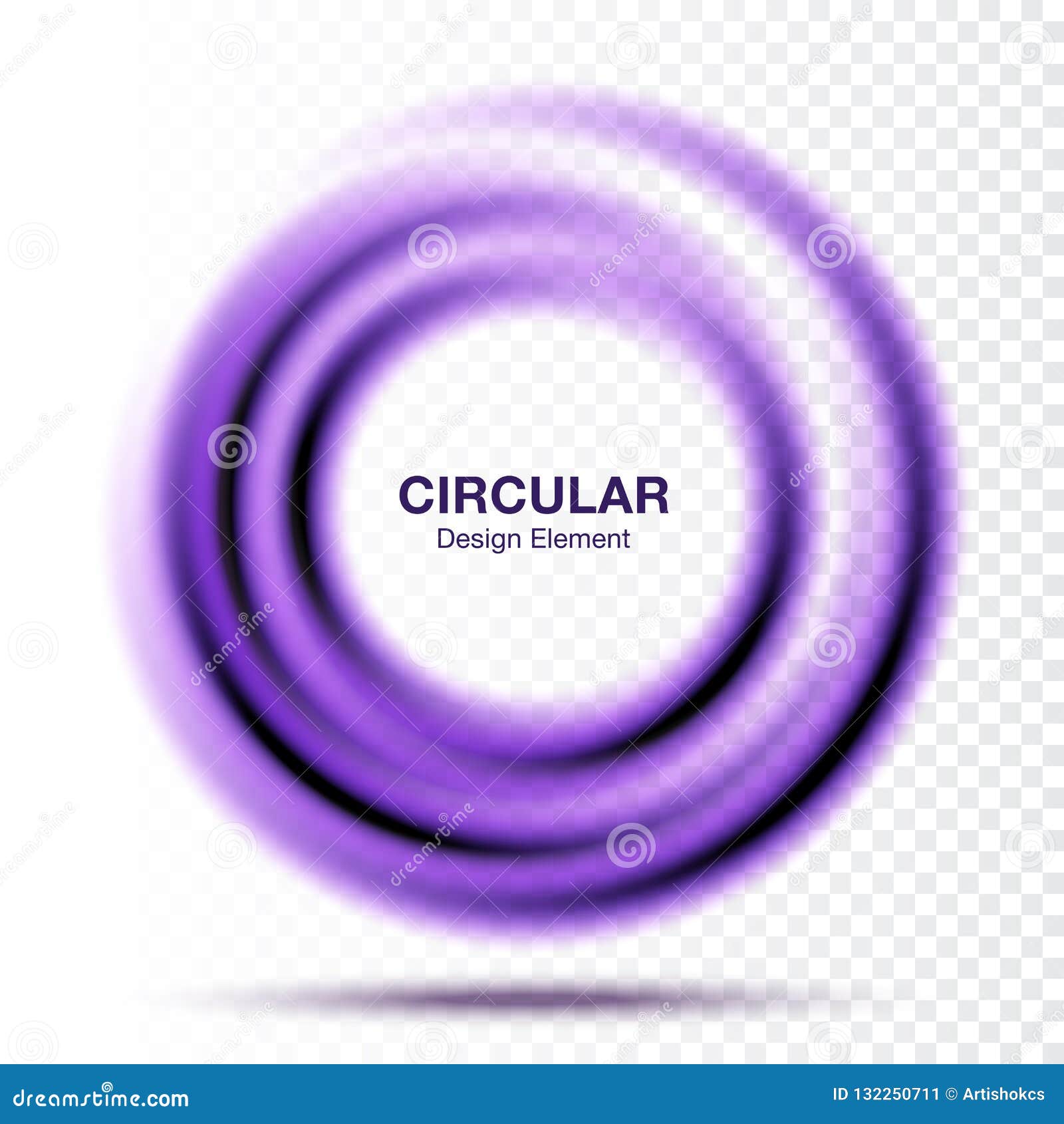 Vortex Violet Gradient Round Banner. Abstract Purple Swirl Circle Frame ...