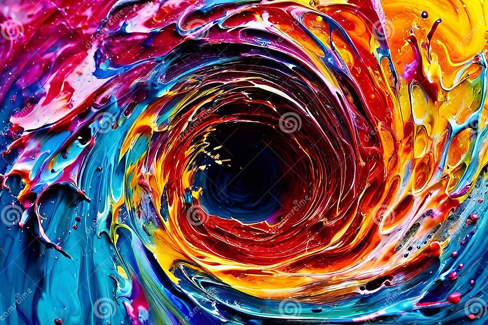 Vortex Visualization Vortex a Splattered Vortex Art Piece Creati Stock ...