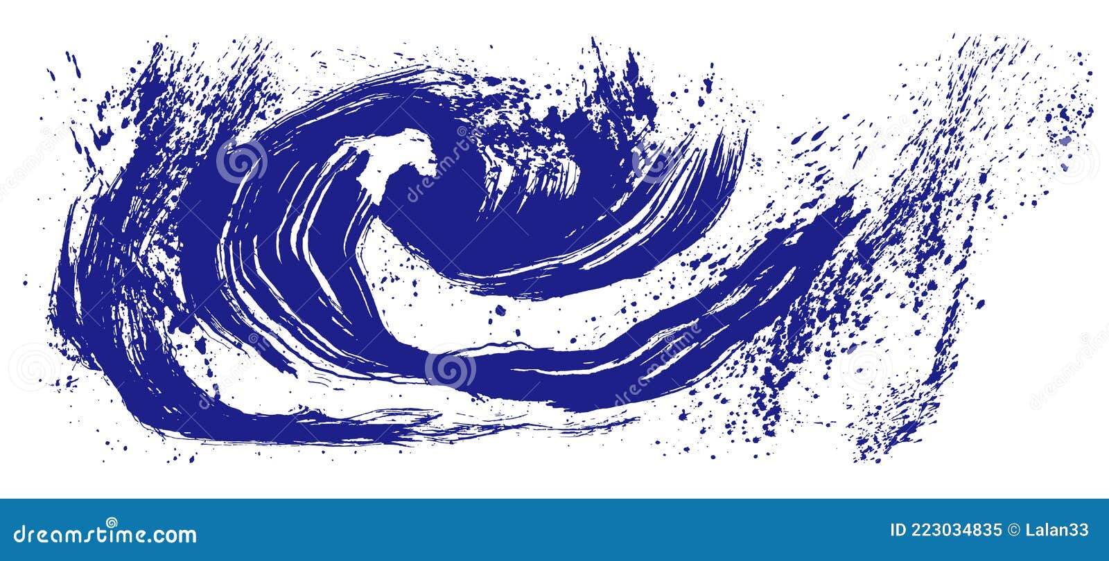 Vortex. Wave Splash. Brush Stroke Wave. Stock Vector - Illustration of ...