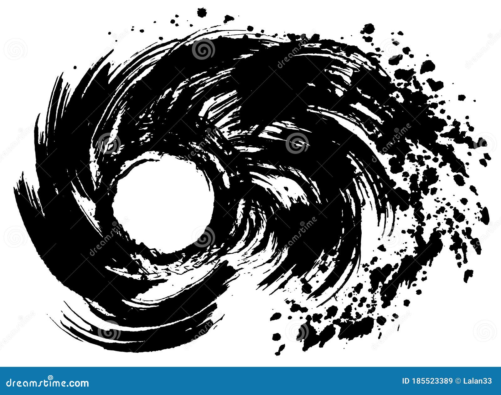Vortex. Wave Splash. Brush Stroke Illustration. Stock Vector ...