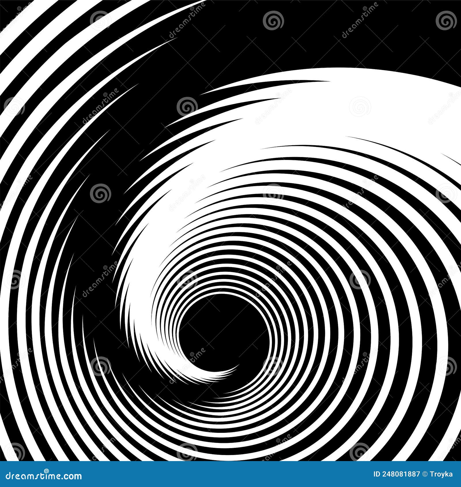 Vortex Whirl Movement Effect. Abstract Black and White Background Stock ...
