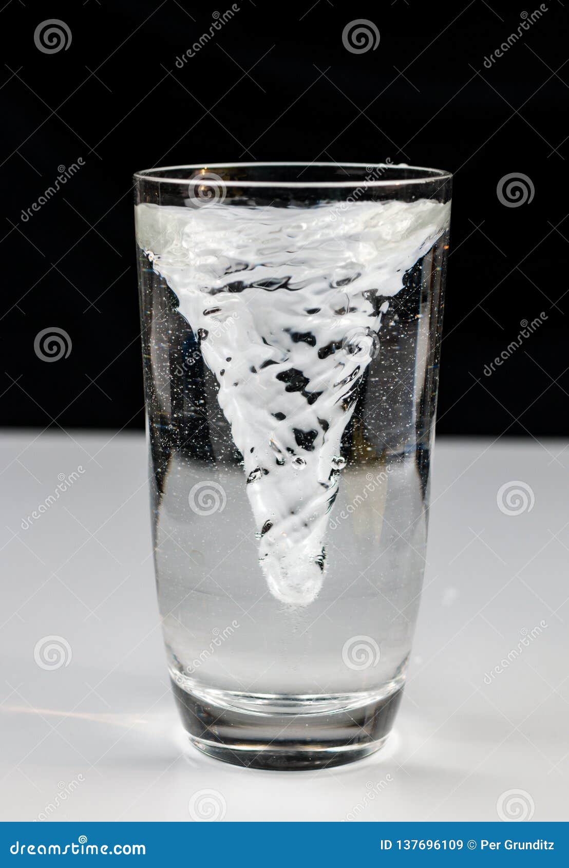 Vortex Whirlpool in Glass of Water Stock Image - Image of background ...