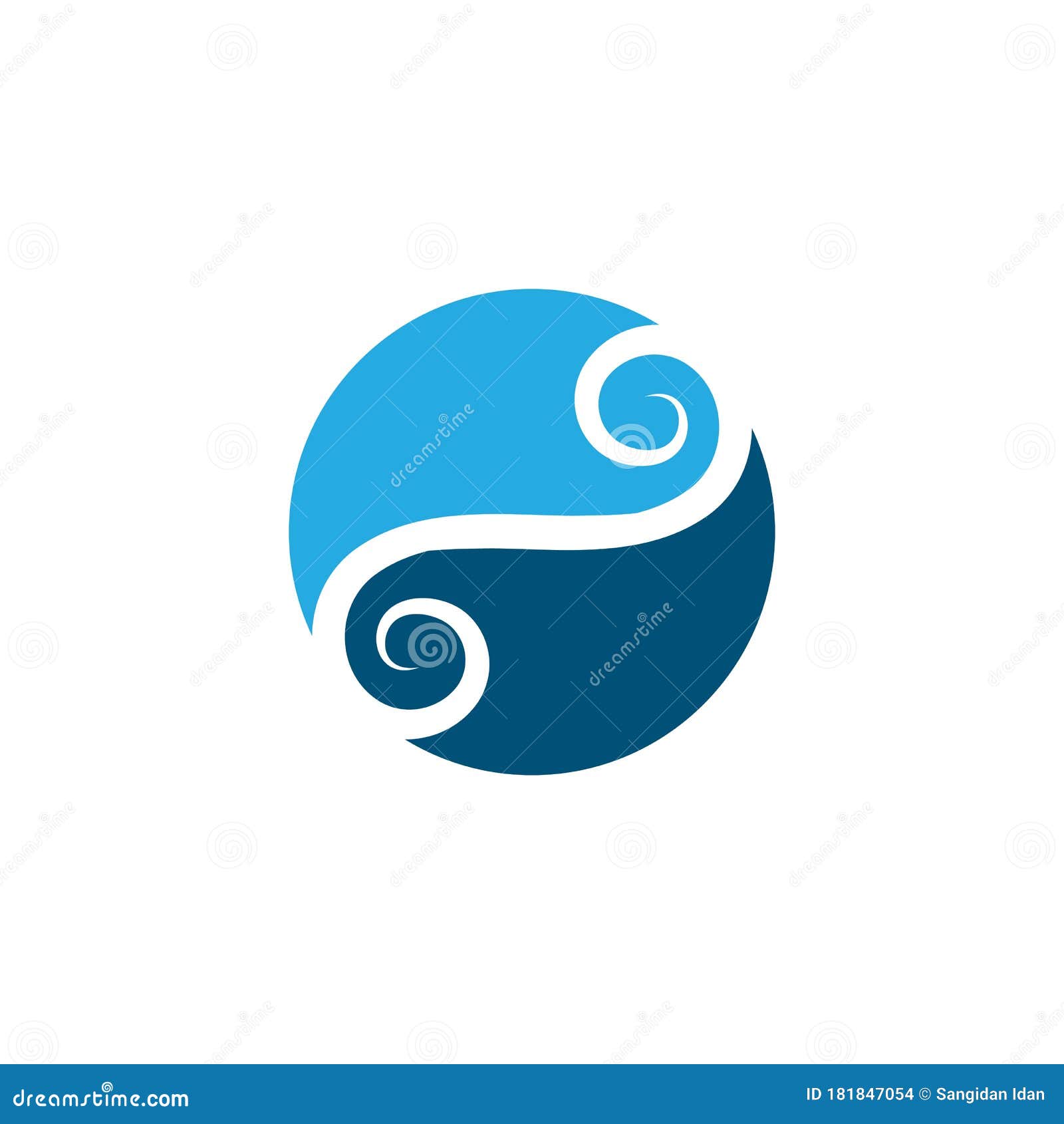 Vortex Wind Logo Icon Wave and Spiral Vector Stock Vector ...