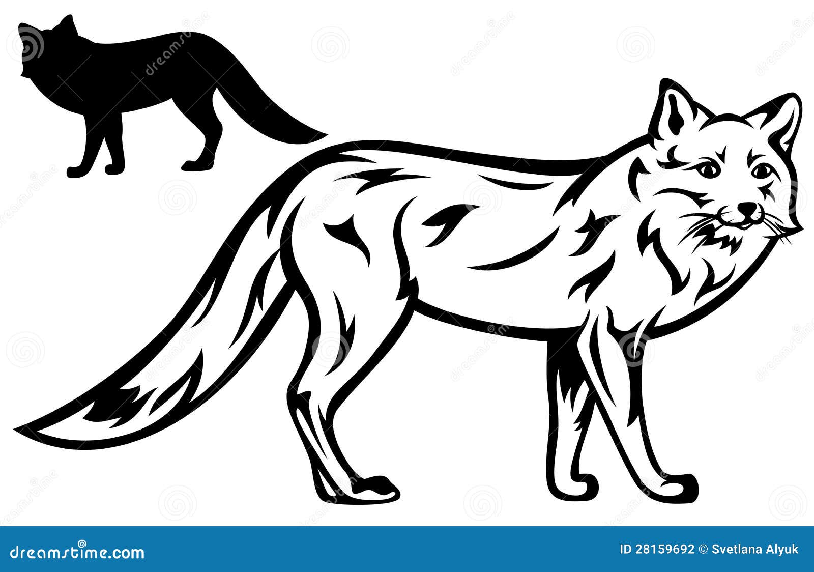 Vos vector illustratie. Illustration of fauna, eurasië - 28159692