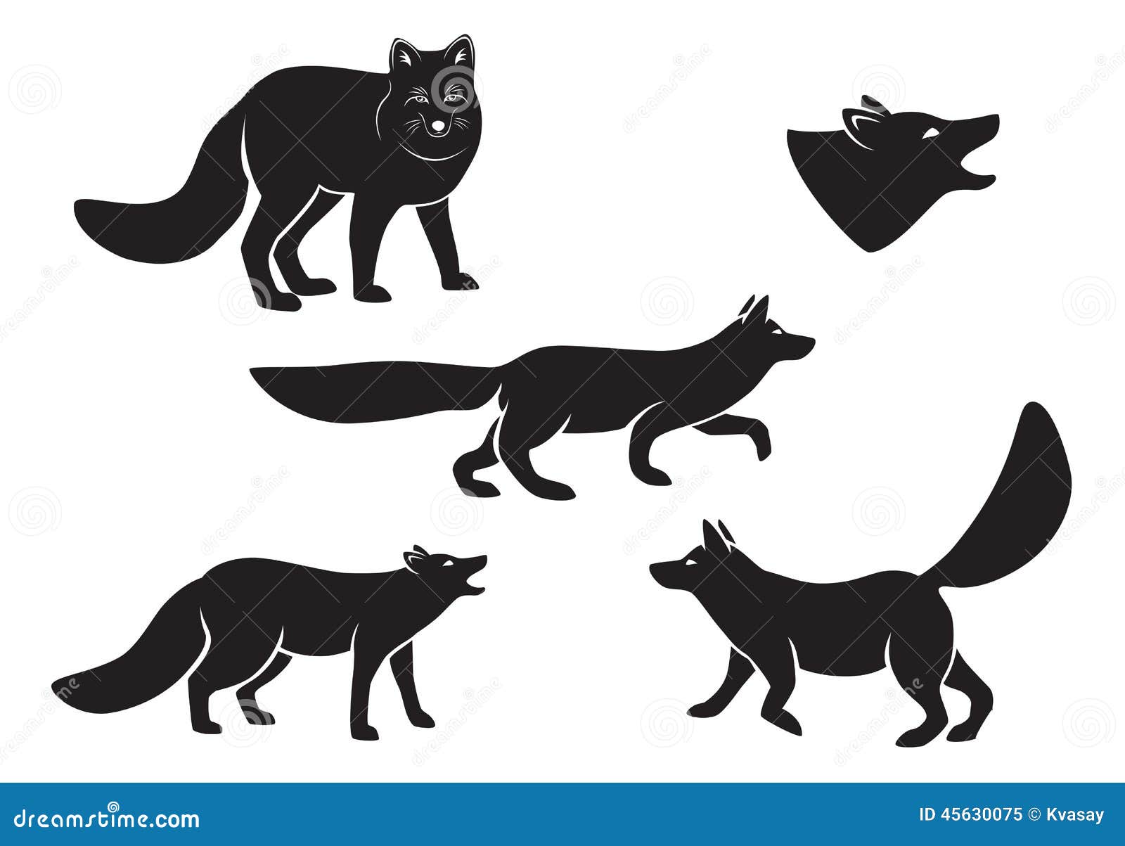 Vos vector illustratie. Illustration of beeld, tekening - 45630075