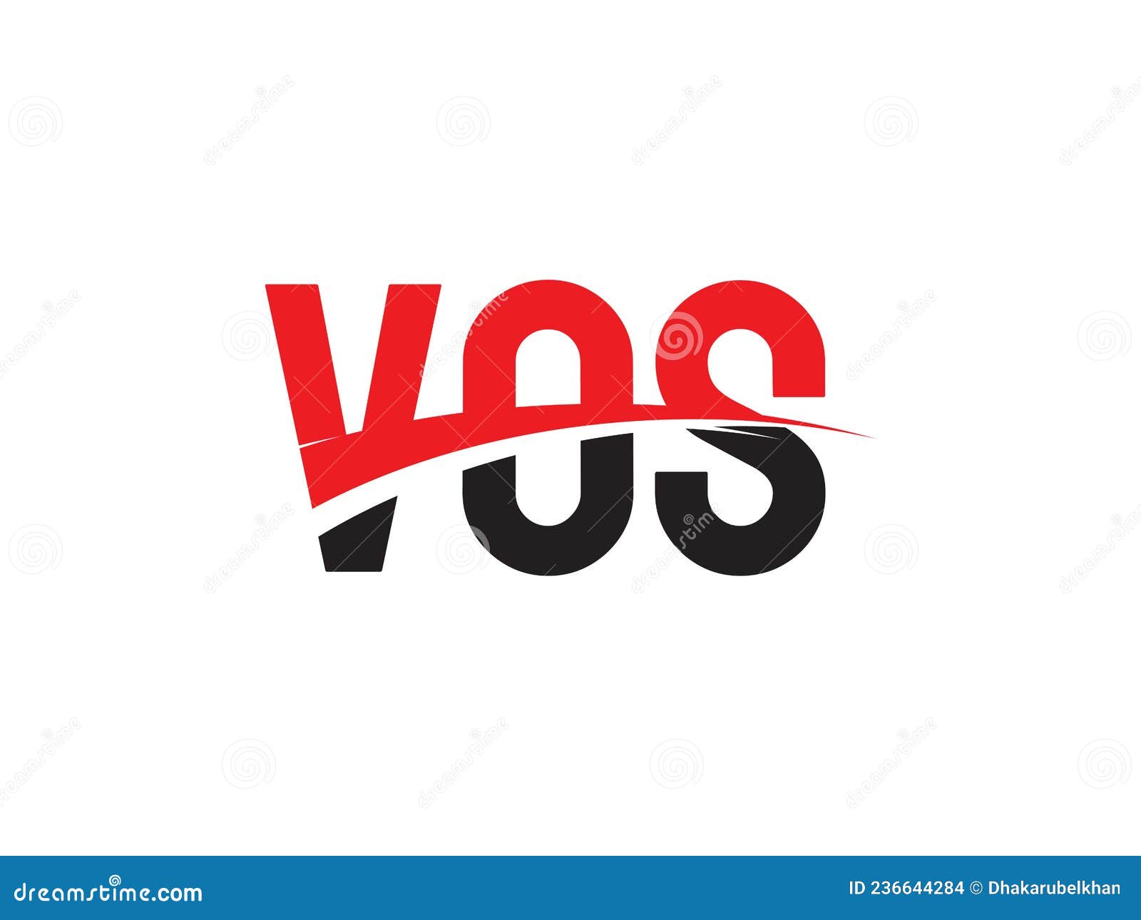 VOS Letter Initial Logo Design Vector Illustration Stock Vector ...