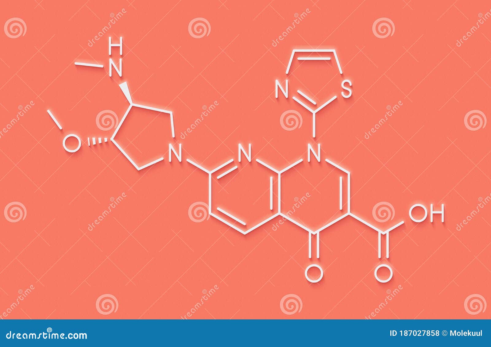 Vosaroxin Cancer Drug Molecule. Skeletal Formula. Chemical Structure ...