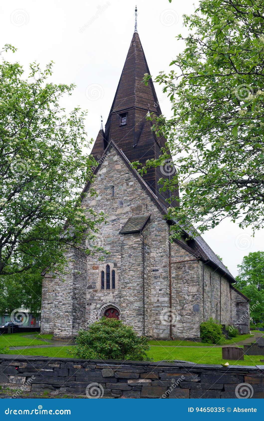 Voss stock image. Image of religious, picturesque, vangskyrkja - 94650335