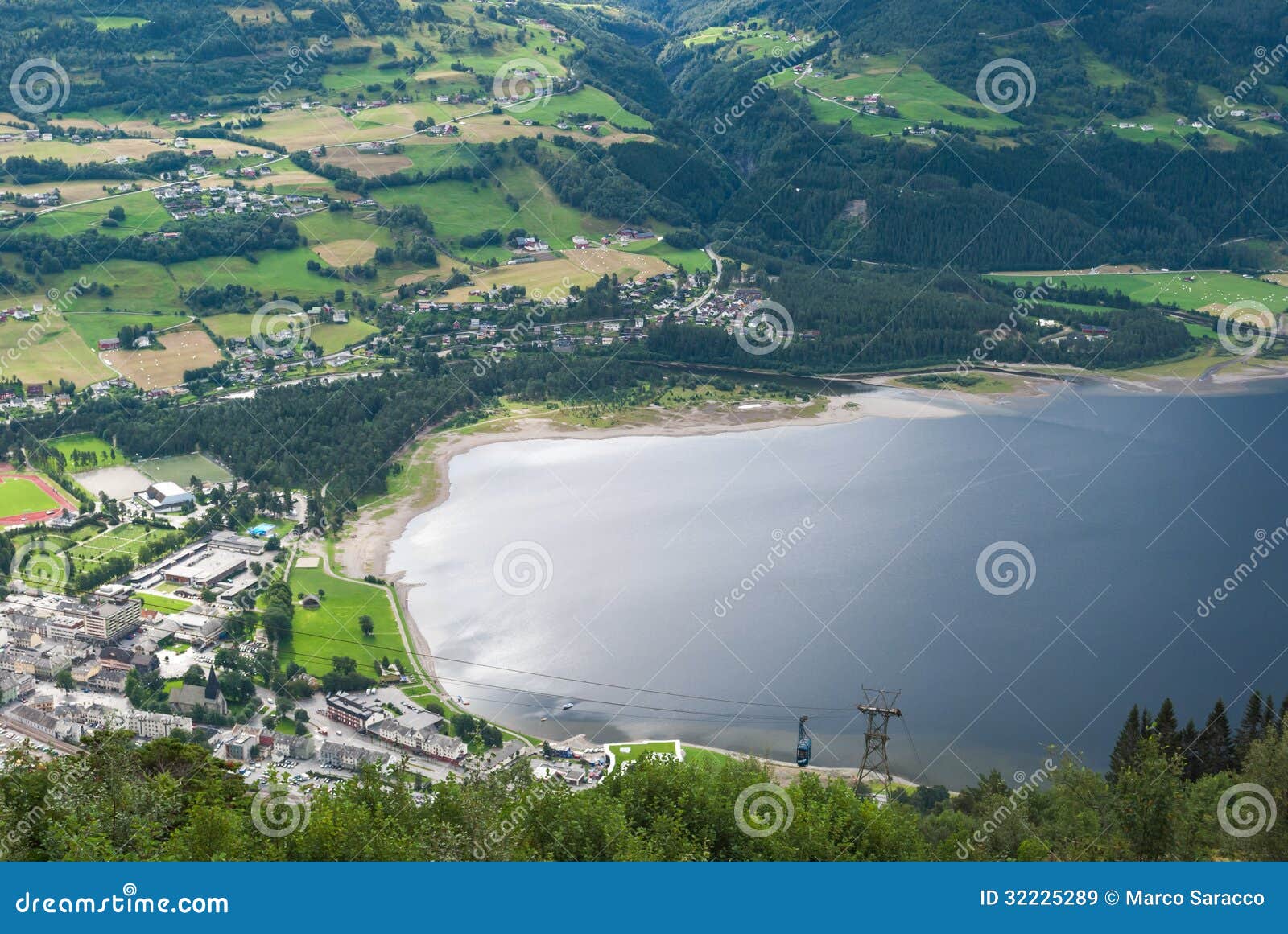 Voss, Norway stock image. Image of europe, mountain, town - 32225289
