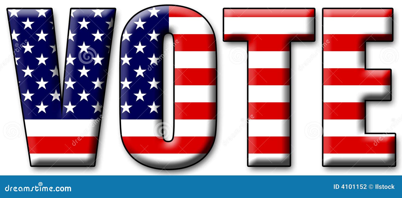Vote American Flag stock illustration. Illustration of conservative ...