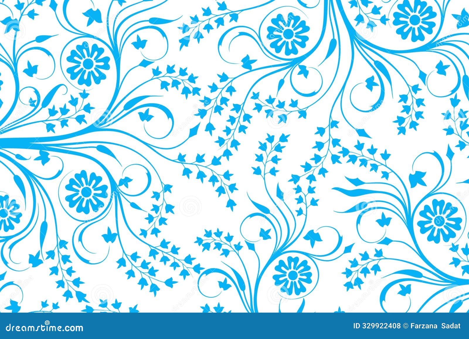 Creative and Simple Floral Patterns Stock Illustration - Illustration ...