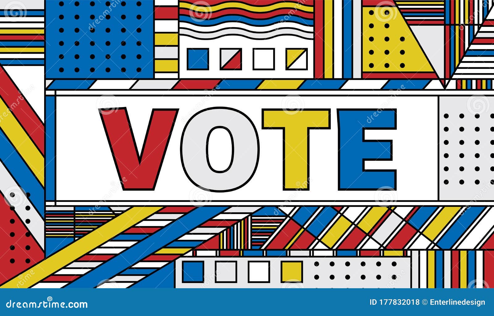 VOTE Abstract Pattern Illustration Stock Illustration - Illustration of ...
