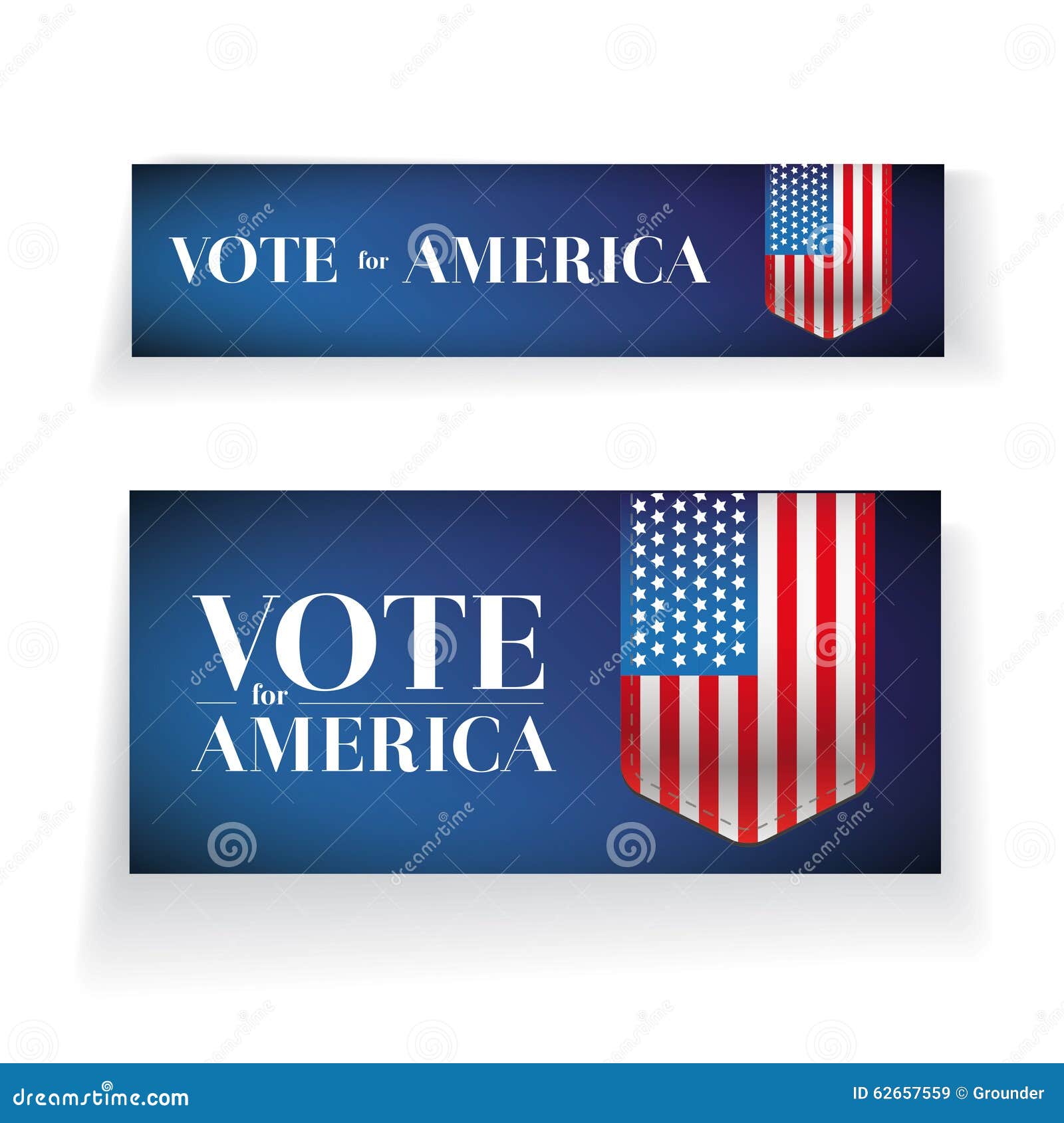 Vote for America Banner or Poster Stock Illustration - Illustration of ...