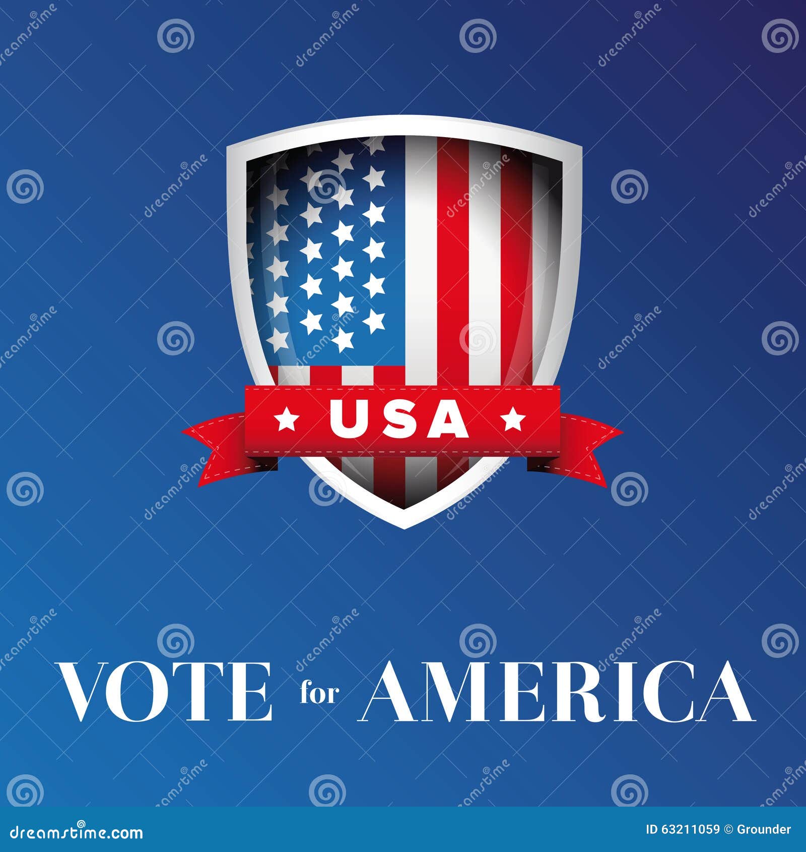 Vote for America Banner or Poster Stock Vector - Illustration of ...