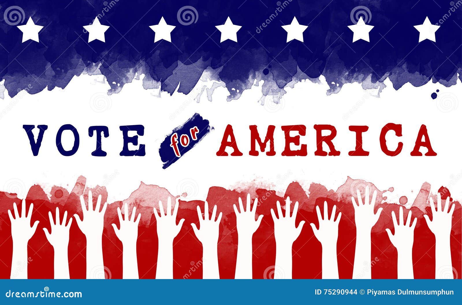 Vote for America stock illustration. Illustration of party - 75290944