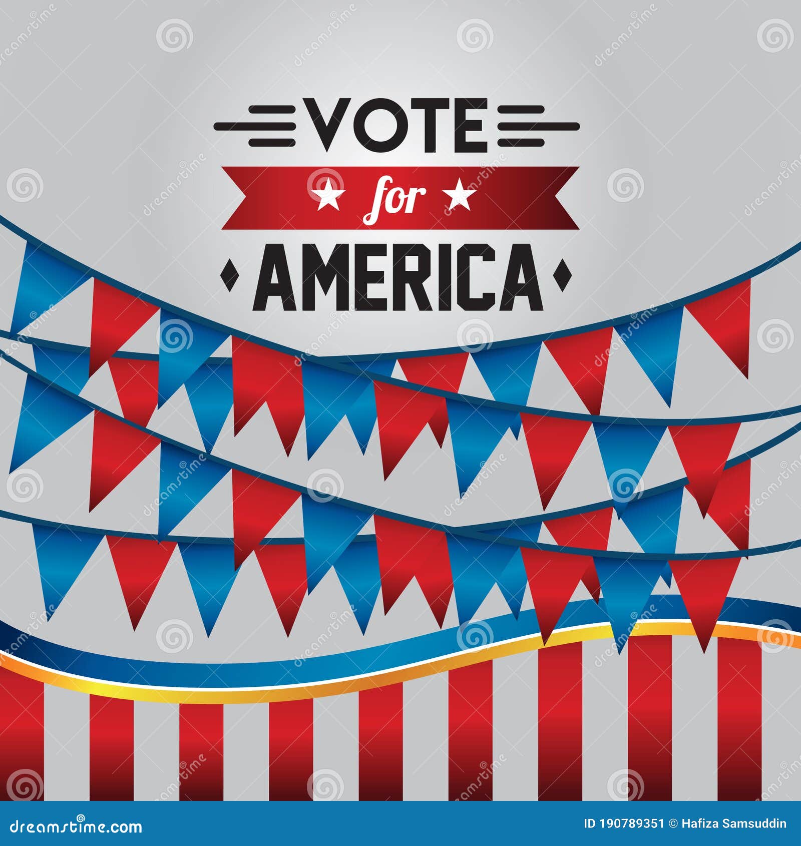 Vote for America Poster. Vector Illustration Decorative Design Stock ...