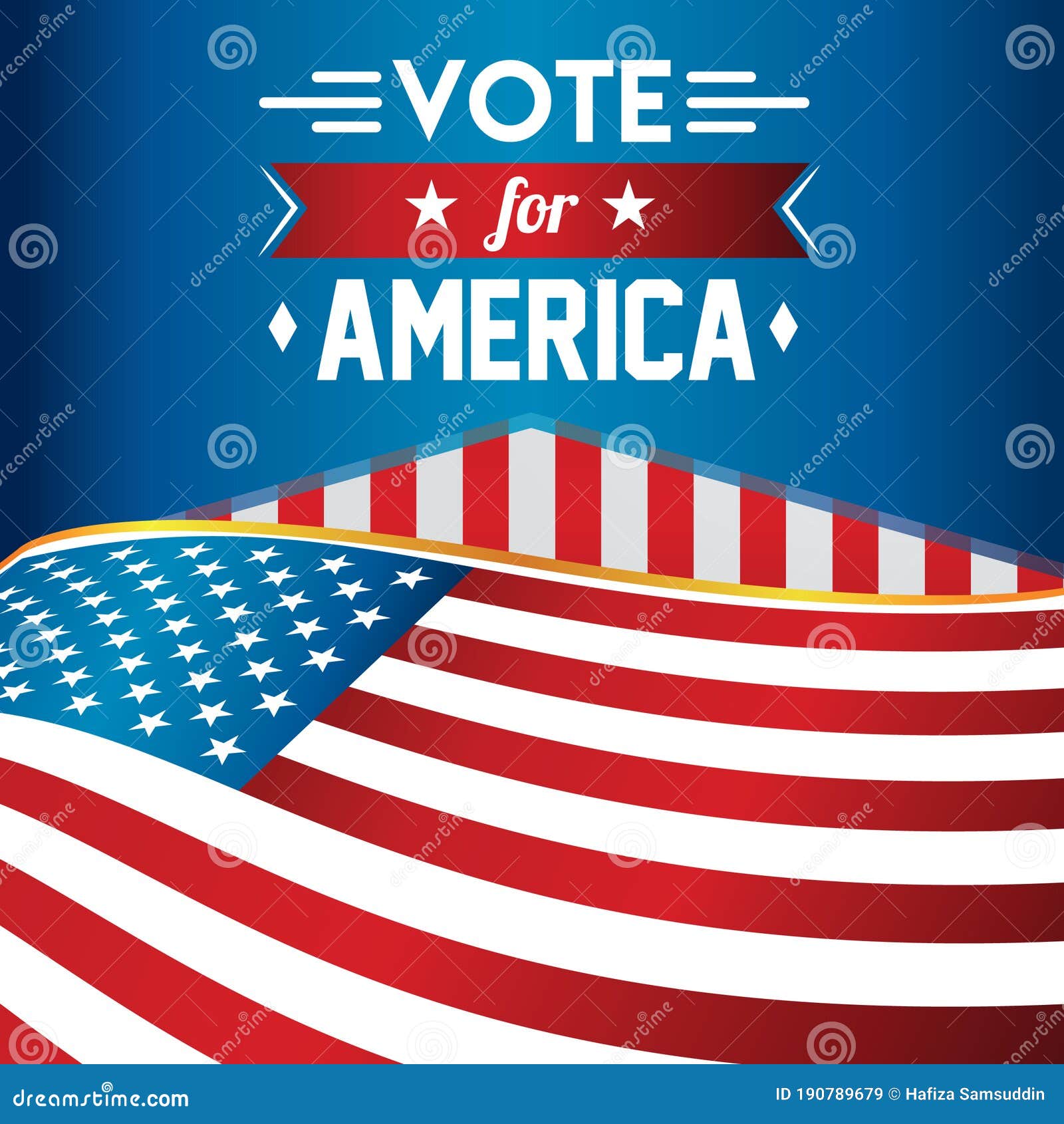 Vote for America Poster. Vector Illustration Decorative Design Stock ...