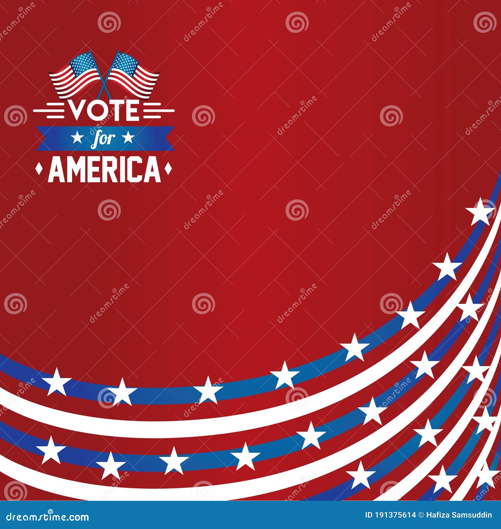 Vote for America Poster. Vector Illustration Decorative Design Stock ...