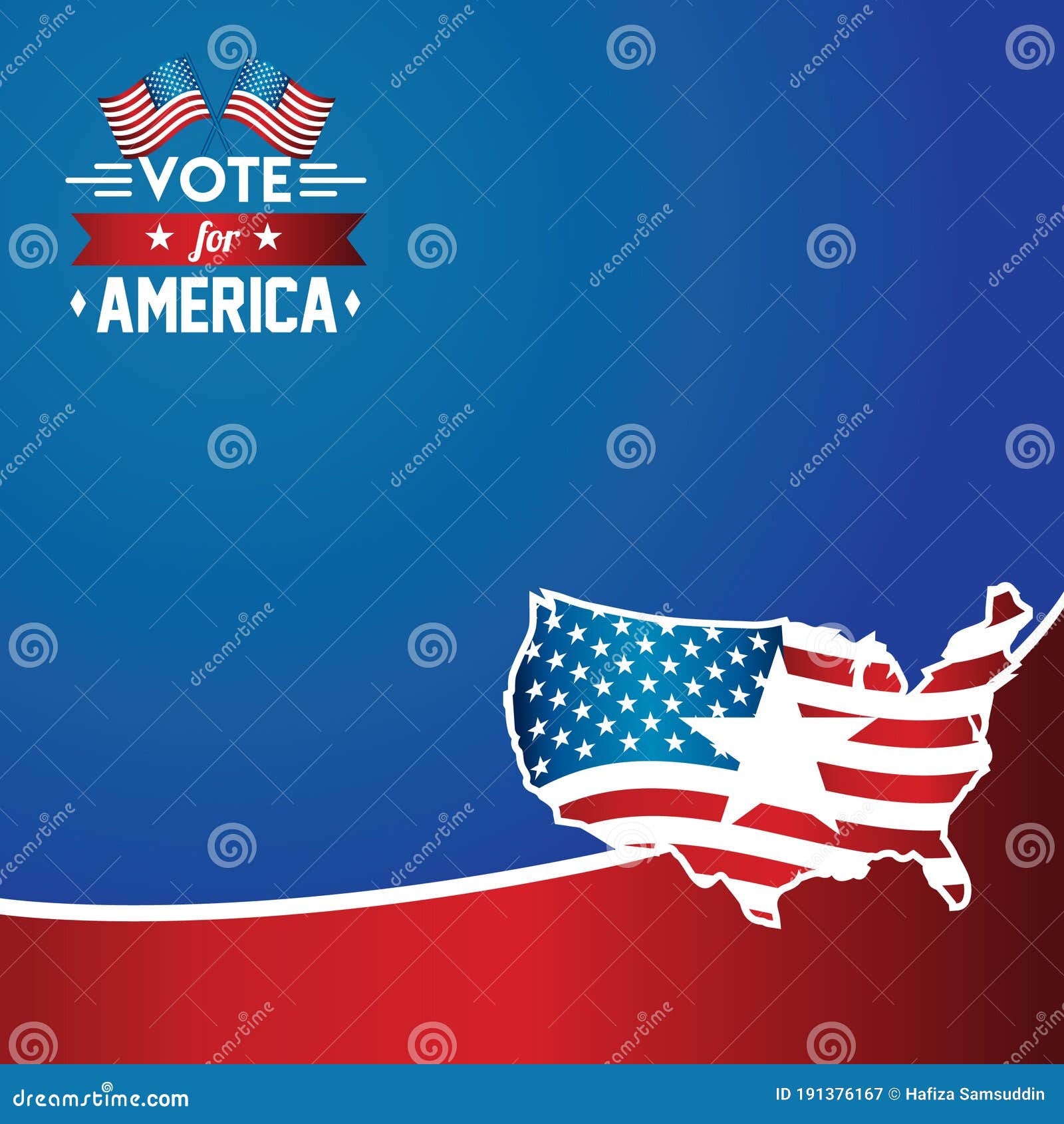Vote for America Poster. Vector Illustration Decorative Design Stock ...