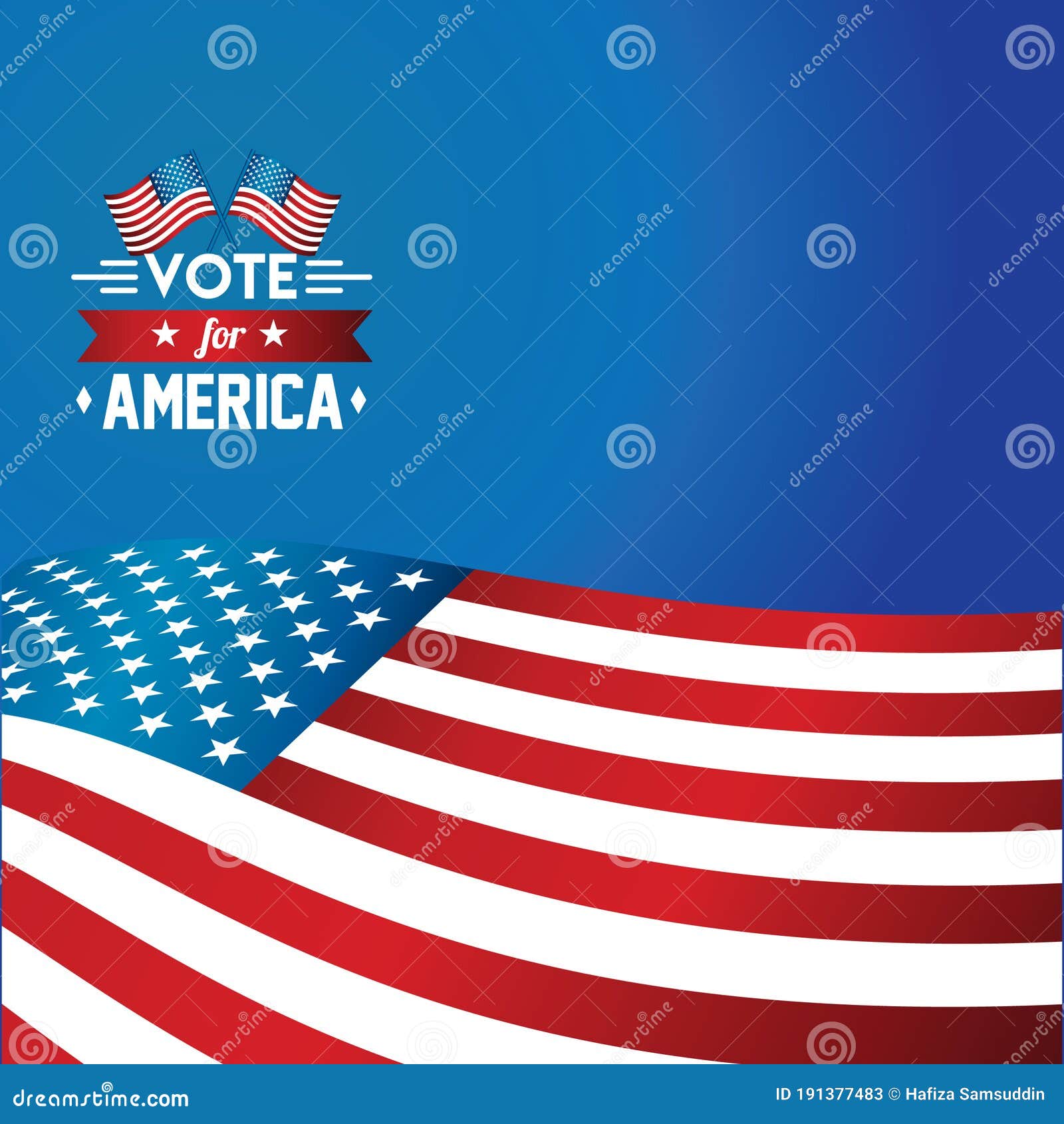 Vote for America Poster. Vector Illustration Decorative Design Stock ...