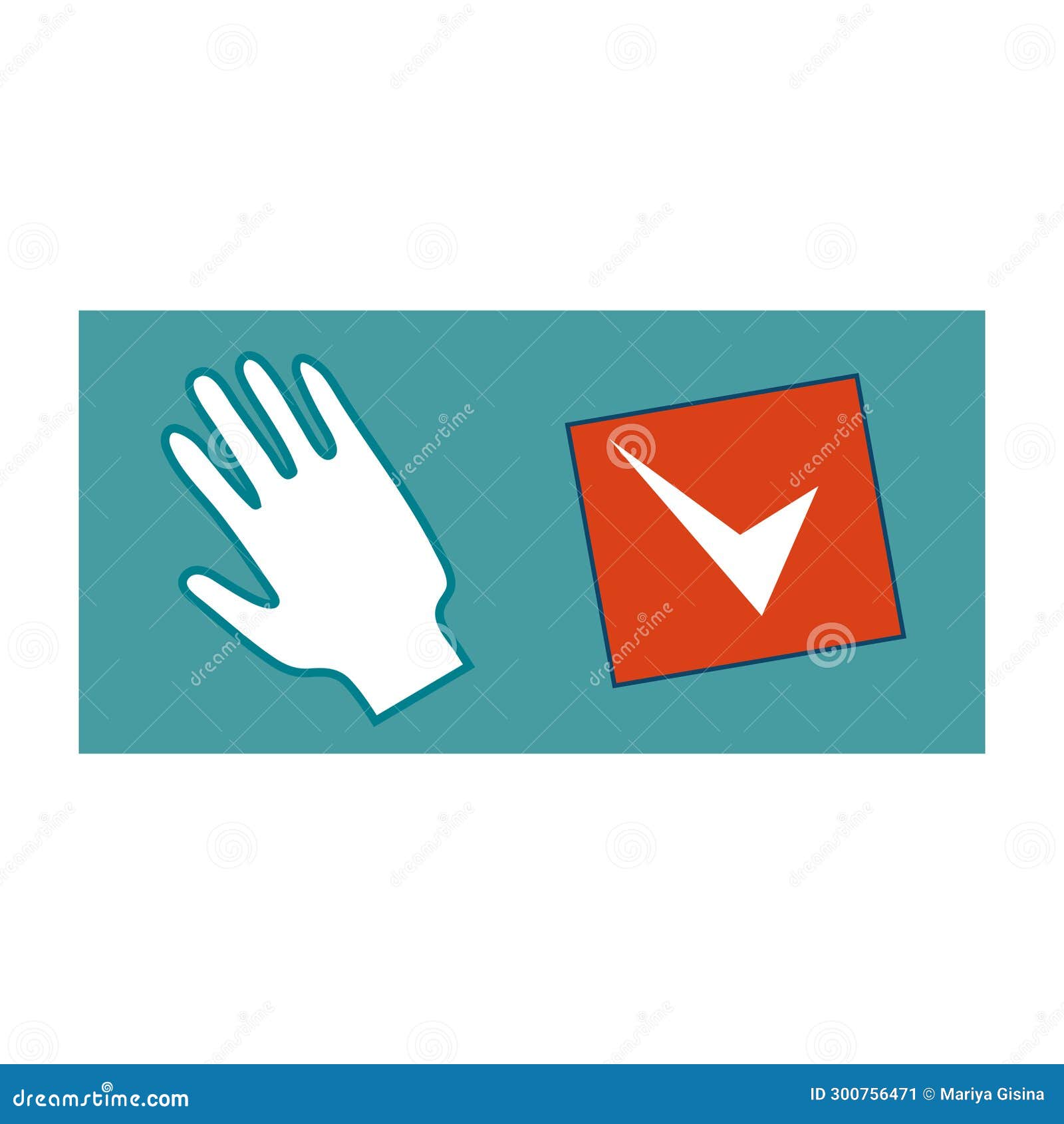Vote And Approve Icon Or Symbol To Represent The Action Of Approving ...