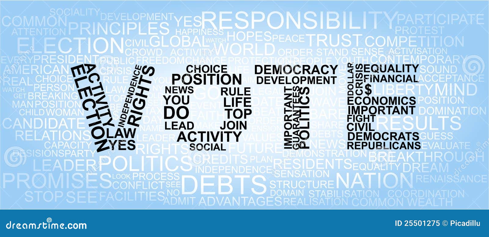 Vote To Democrats Logo USA Flag Illustration Vectors | CartoonDealer ...