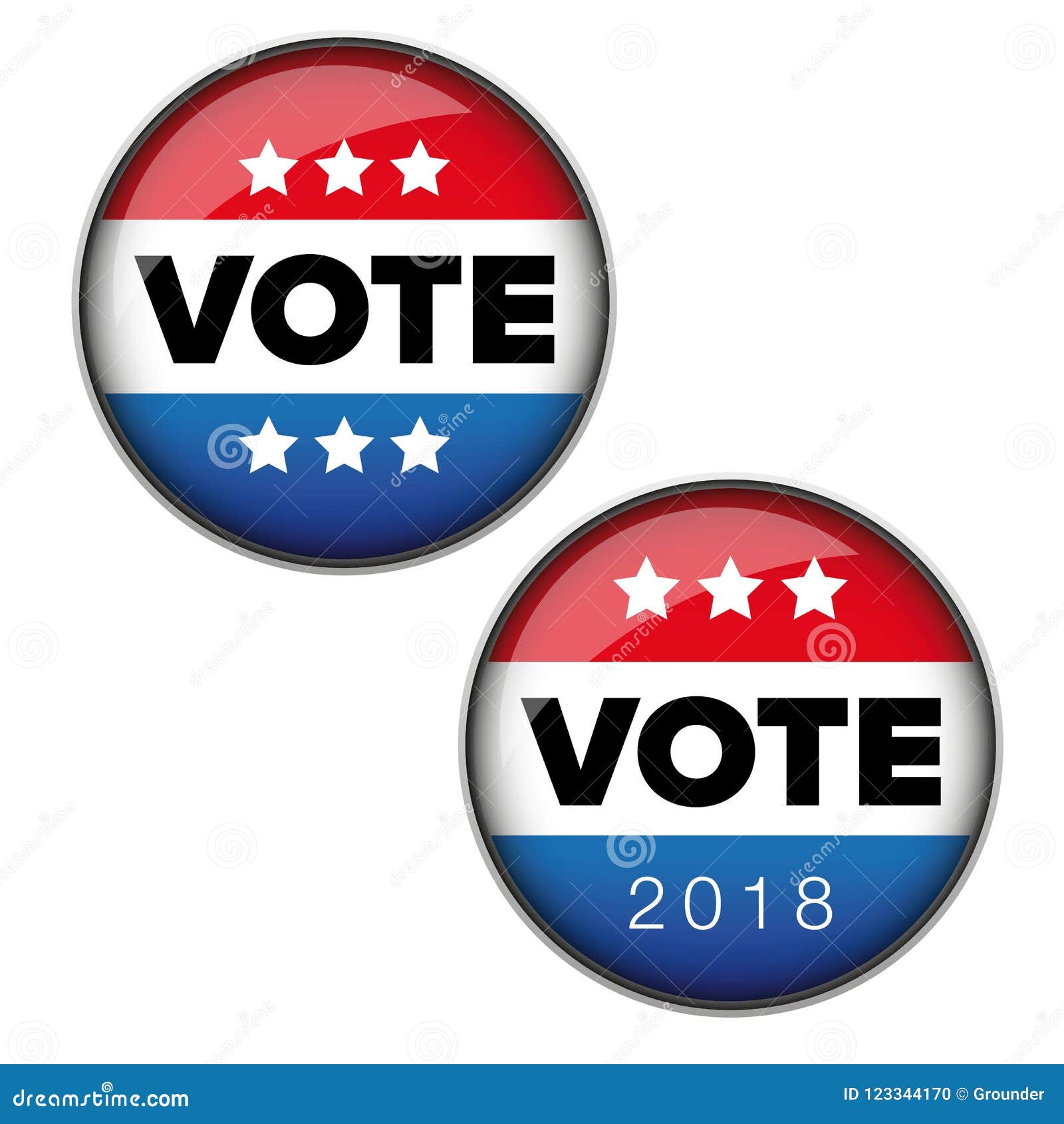 Vote badge button usa stock vector. Illustration of government - 123344170