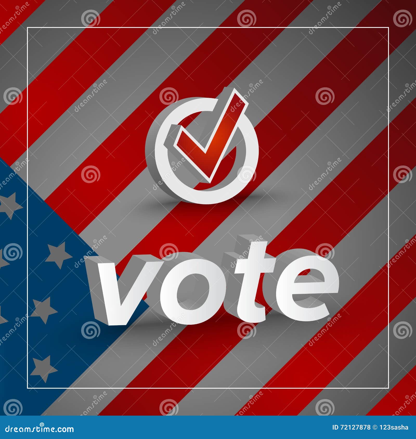 Vote badge for election stock illustration. Illustration of candidates ...