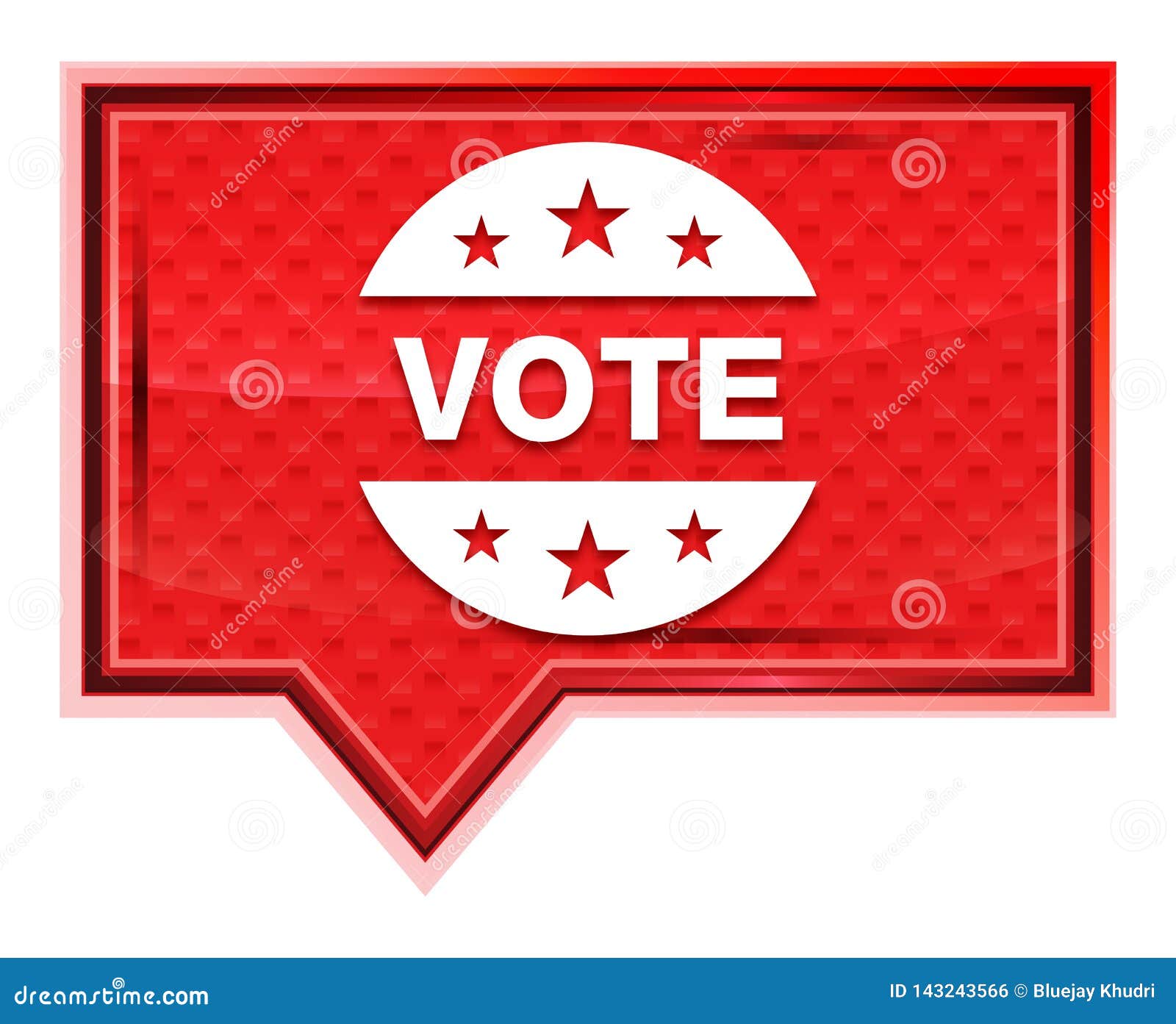 Vote Badge Icon Misty Rose Pink Banner Button Stock Illustration ...
