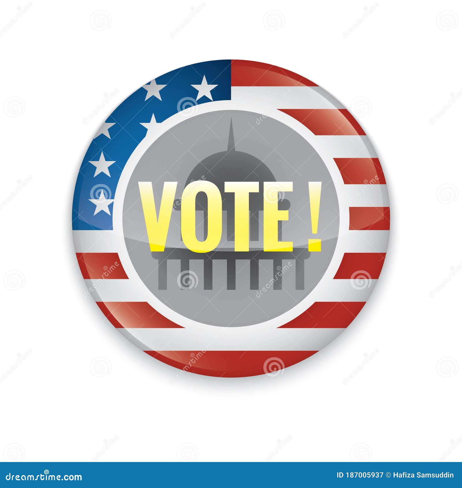 Vote Badge. Vector Illustration Decorative Design Stock Illustration ...