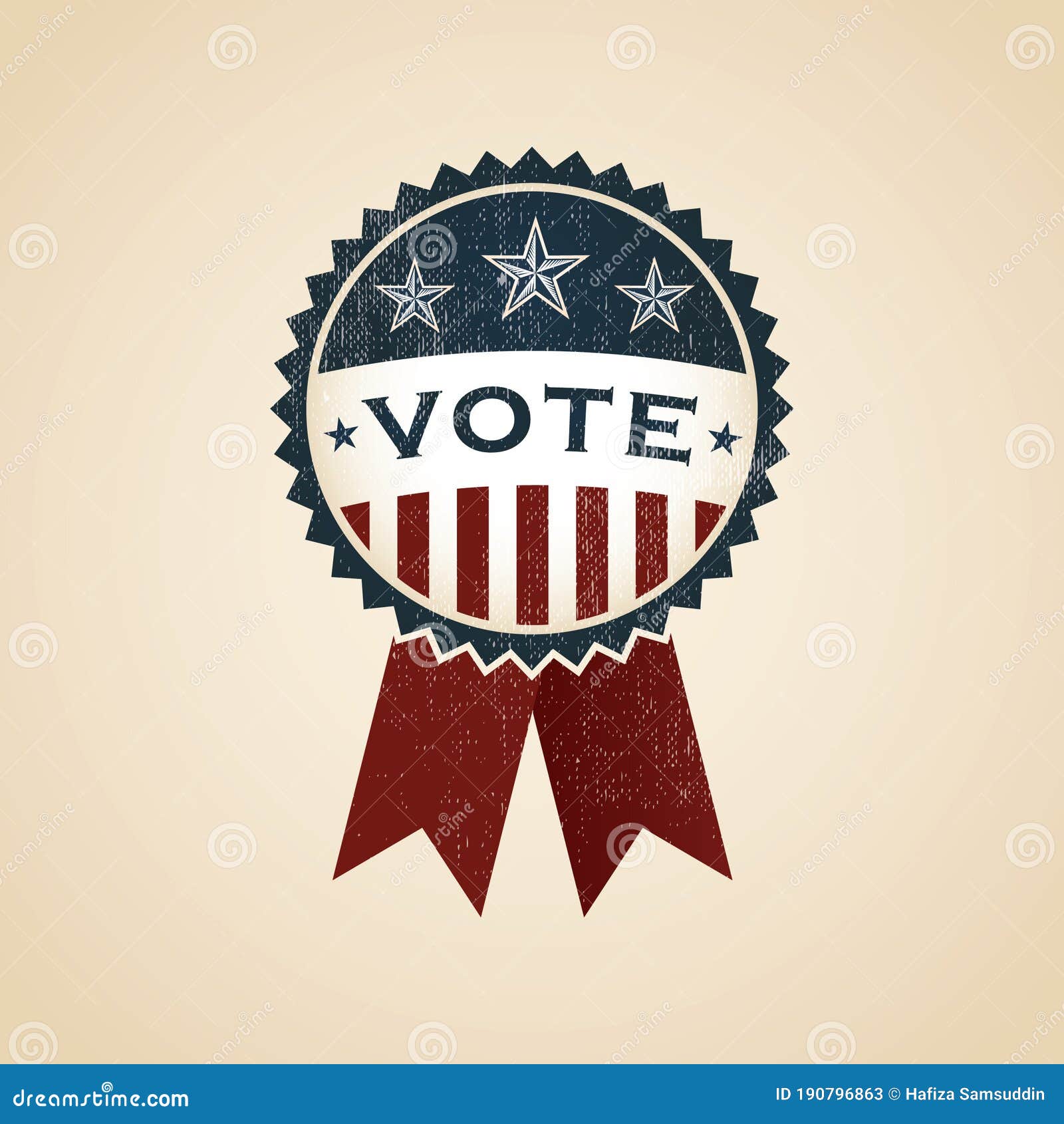 Vote Badge. Vector Illustration Decorative Design Stock Vector ...